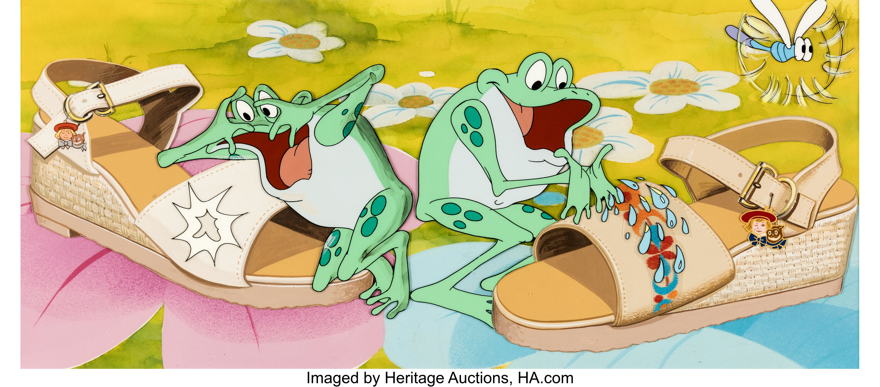 RARE Buster Brown Shoe Advertising Production Cel with Hand-Painted ...