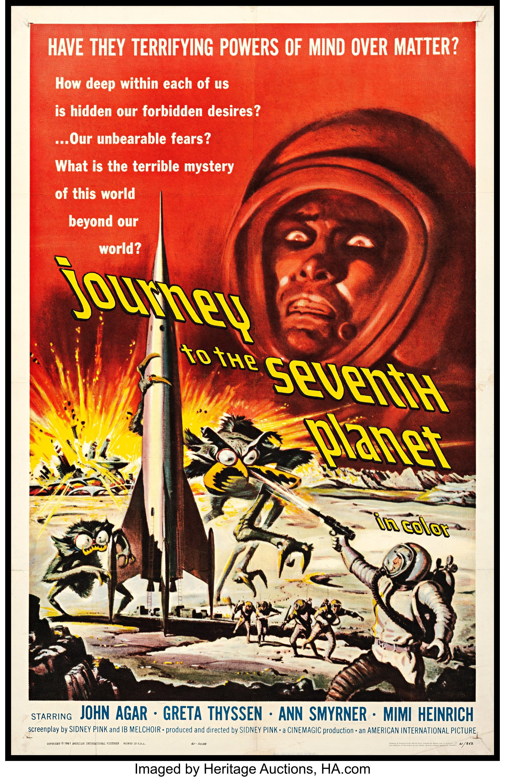 Journey to the Seventh Planet (American International, 1961). Fine+ ...
