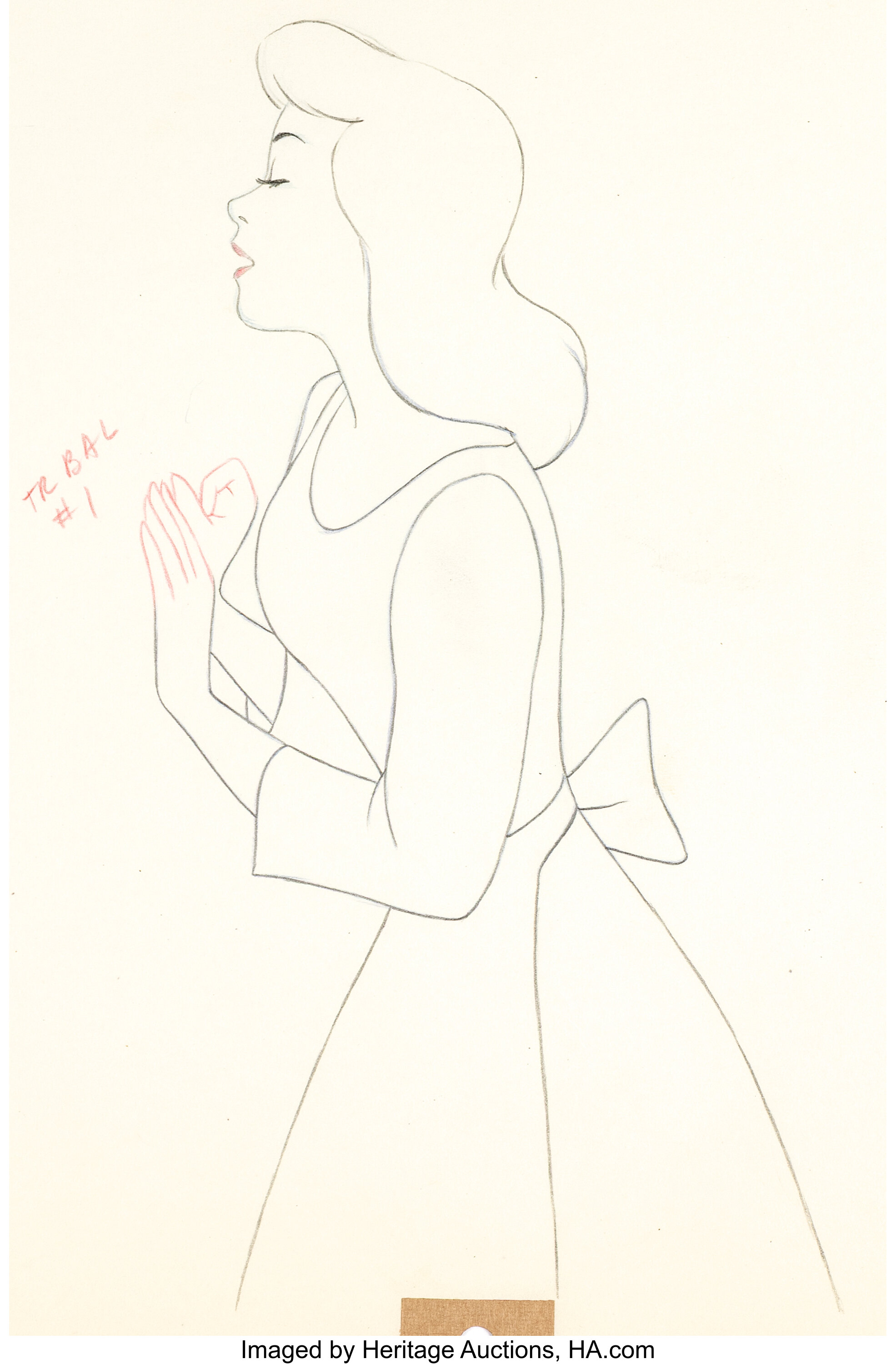 Cinderella Original Animation Drawing (Walt Disney, 1950). ... | Lot ...