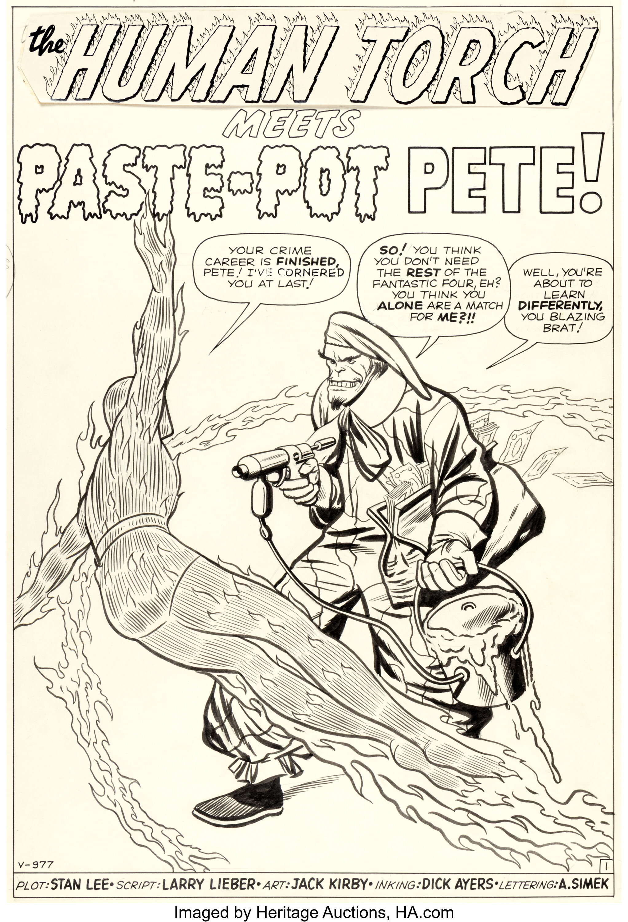 Jack Kirby and Dick Ayers Strange Tales #104 Paste-Pot Pete First | Lot ...