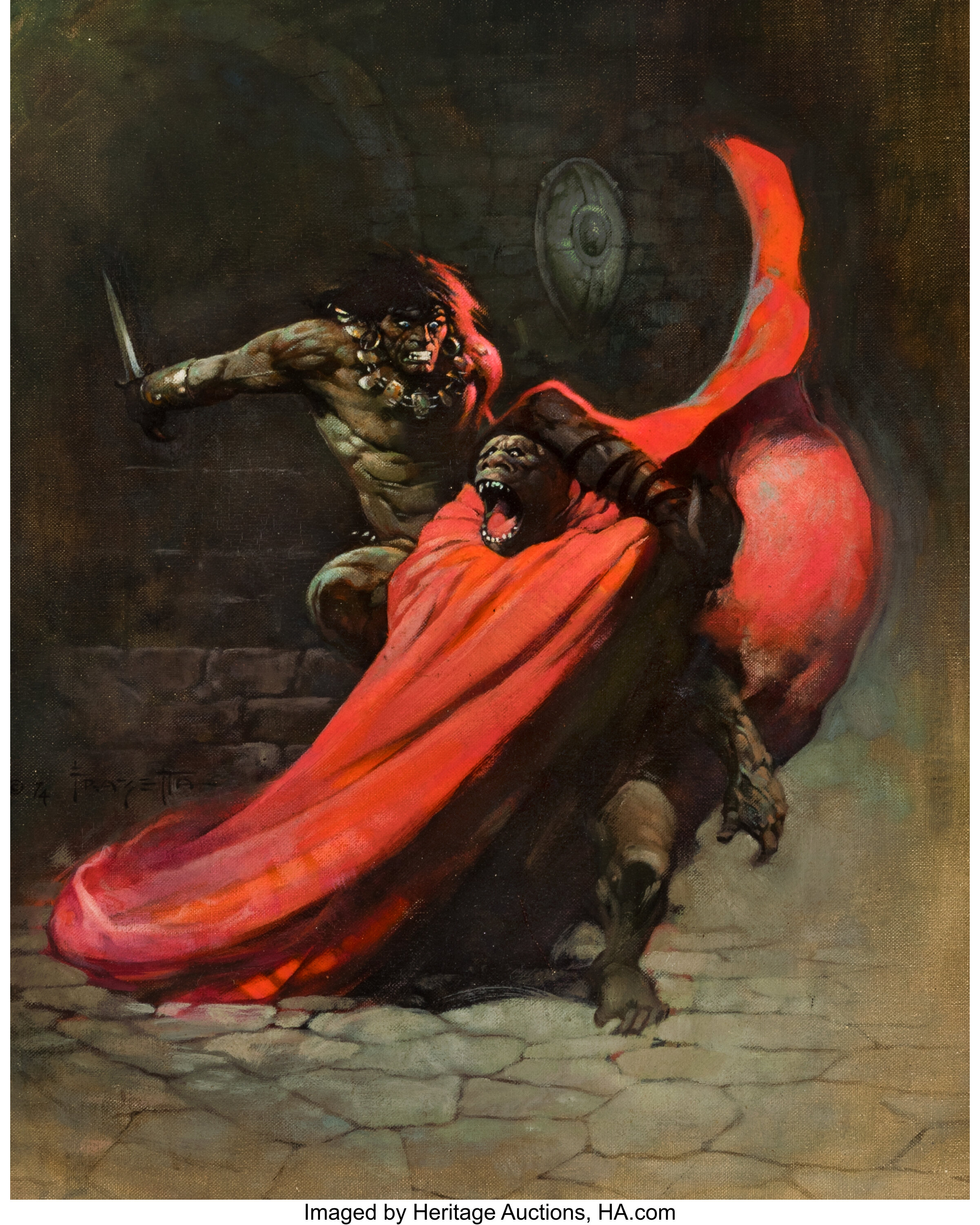 Frank Frazetta Conan Novel Cover Painting Original Art (Lancer/Ace ...