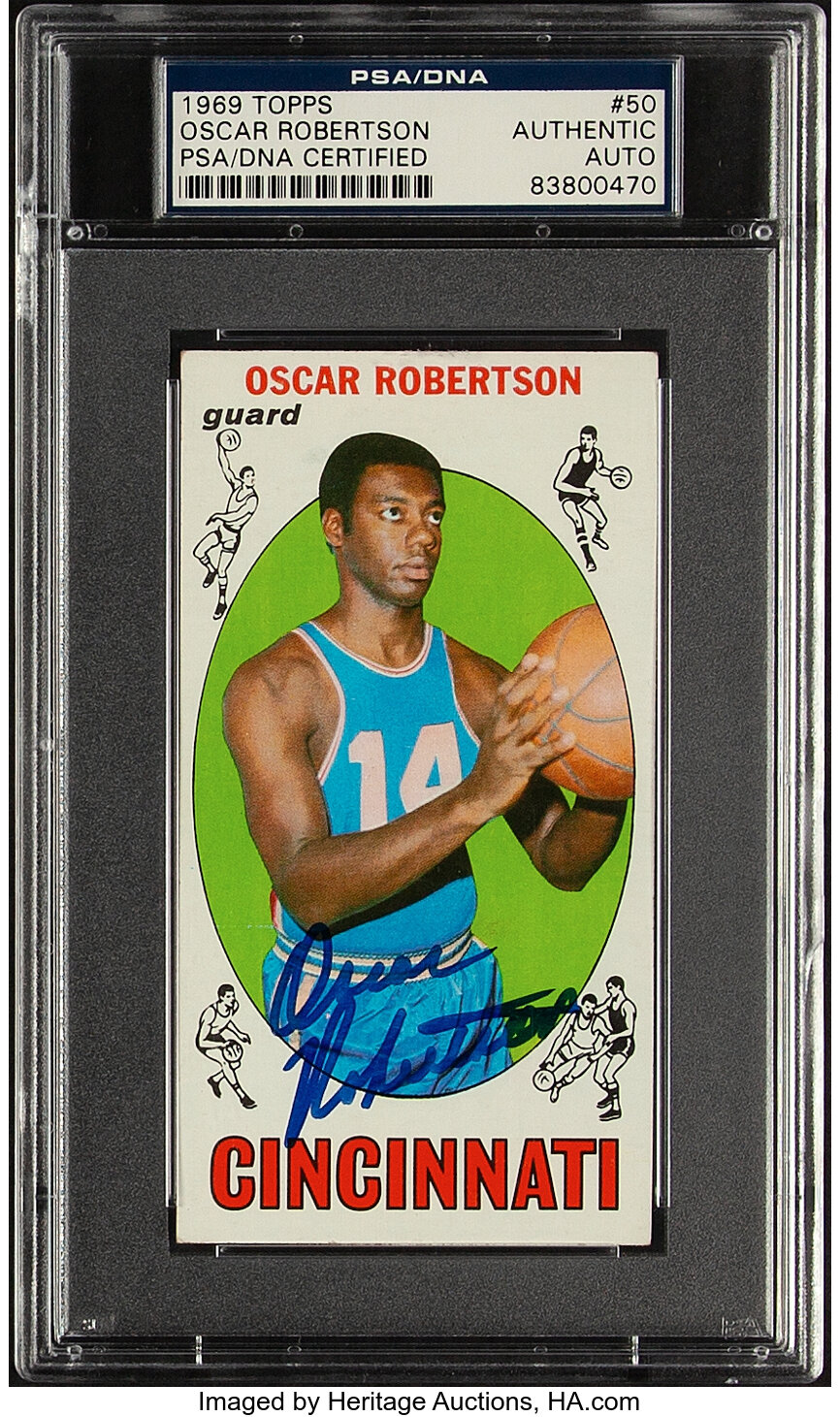 Signed 1969 Topps Oscar Robertson #50 PSA/DNA Authentic Auto.... | Lot ...