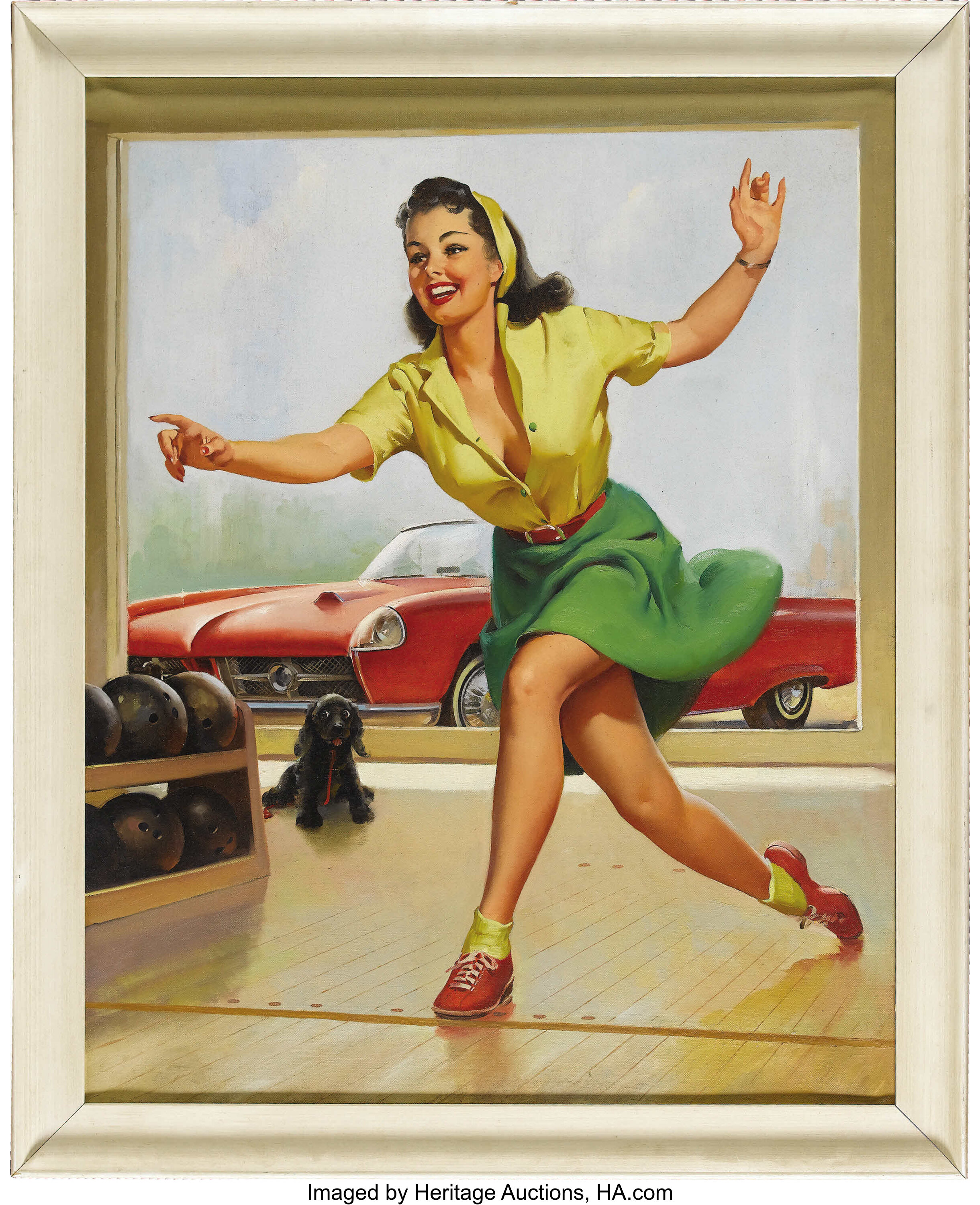 Gil Elvgren American 1914 1980 Untitled Circa 1970 Oil On
