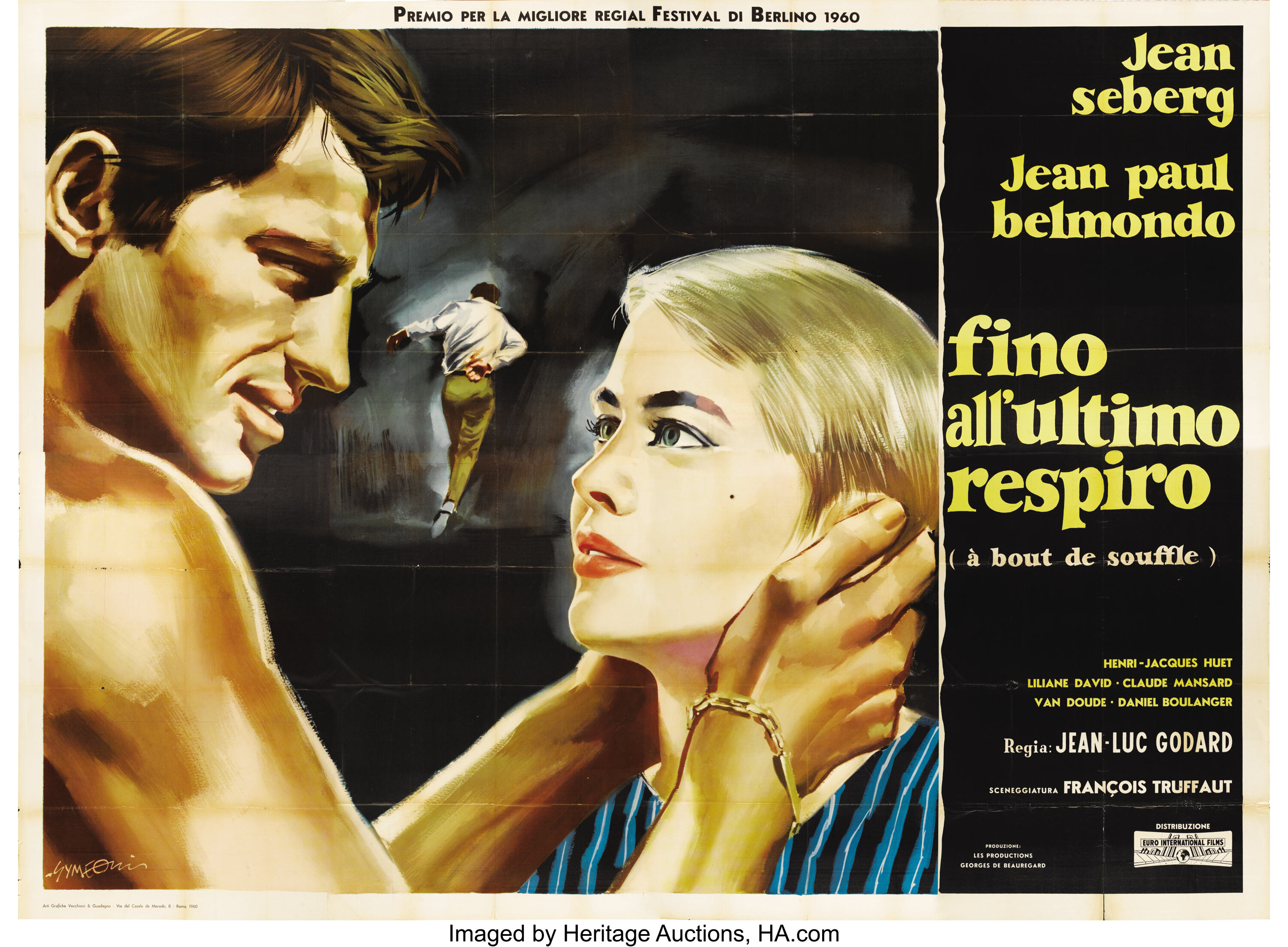 Breathless (UGC DA, 1960). Italian Billboard (108" X 144")... Movie ...