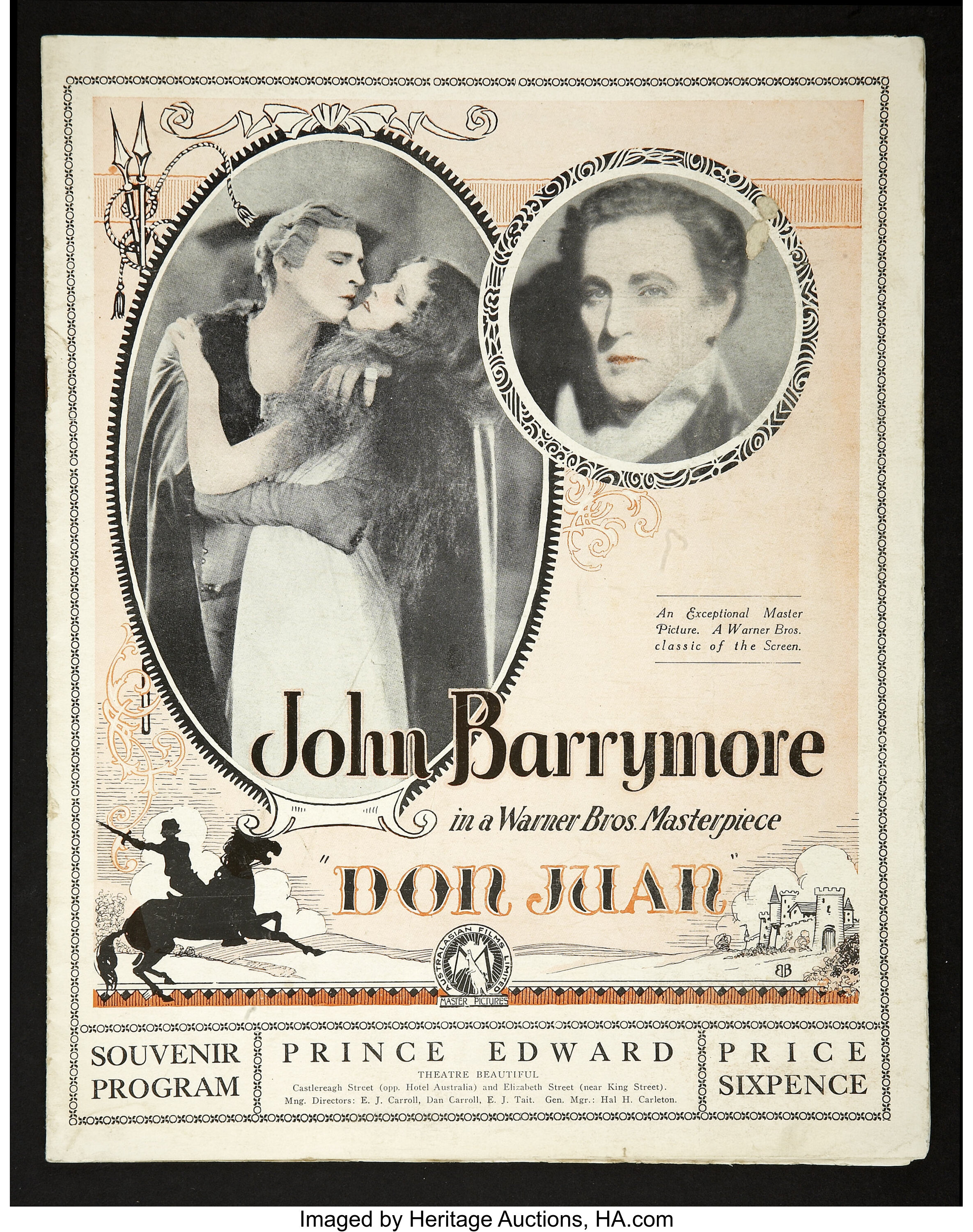 Don Juan (Warner Brothers, 1926). Program (9" X 11") (Multiple | Lot ...