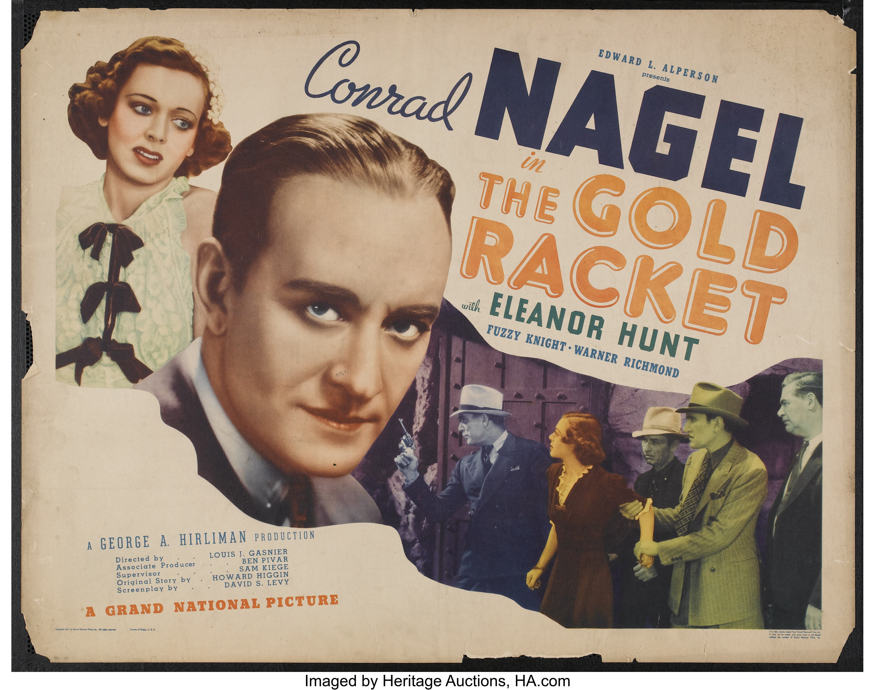 The Gold Racket (Grand National, 1937). Half Sheet (22" X 28") | Lot ...