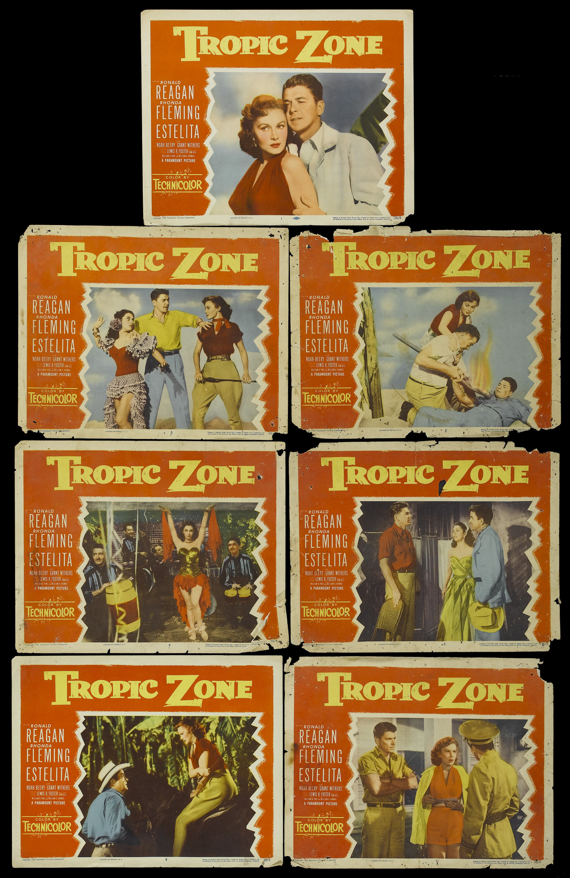 Tropic Zone (Paramount, 1953). Lobby Cards (7) (11" X 14") and | Lot ...