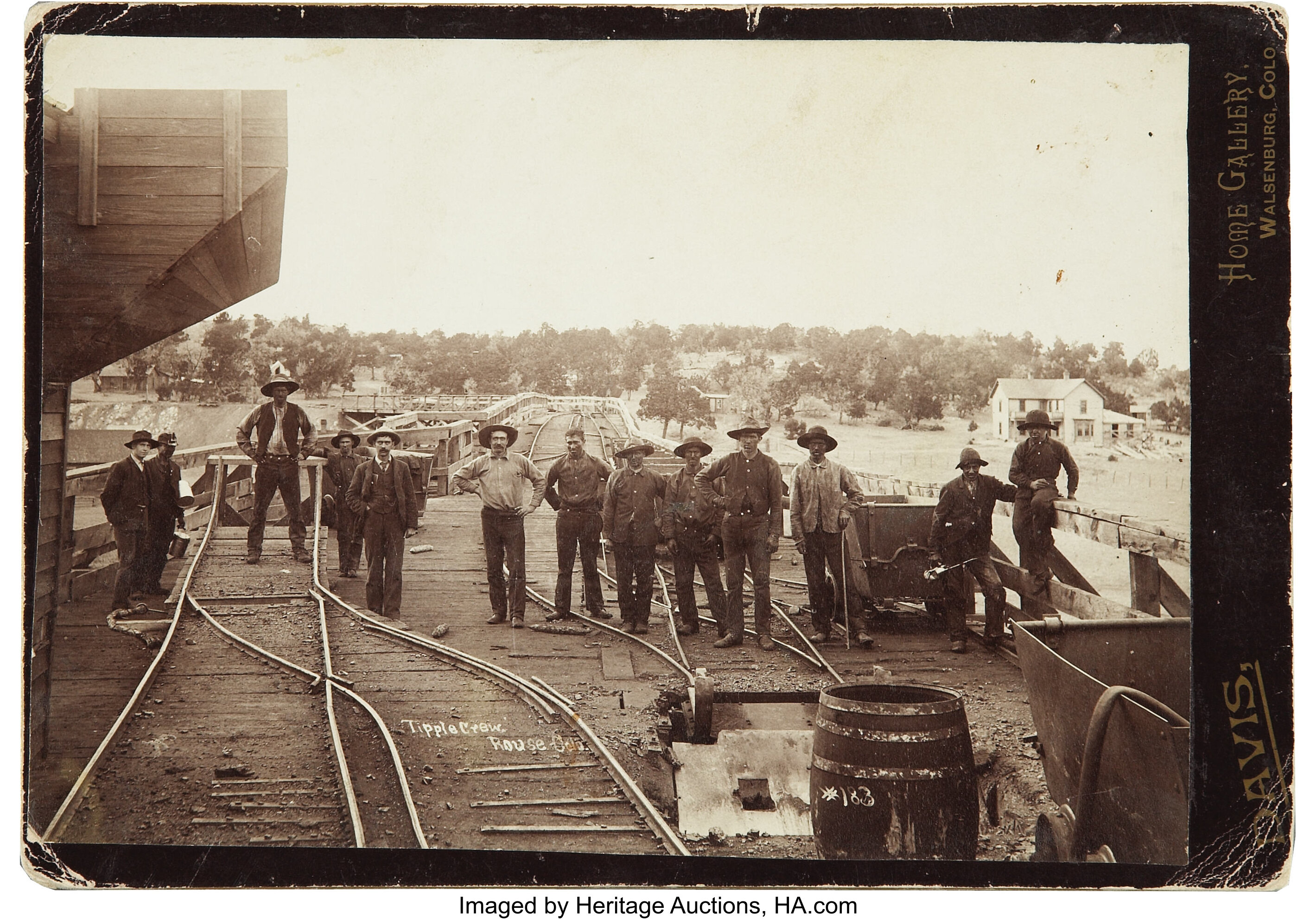 Imperial Size Photograph of Coal Miners in Rouse, Colorado, | Lot ...