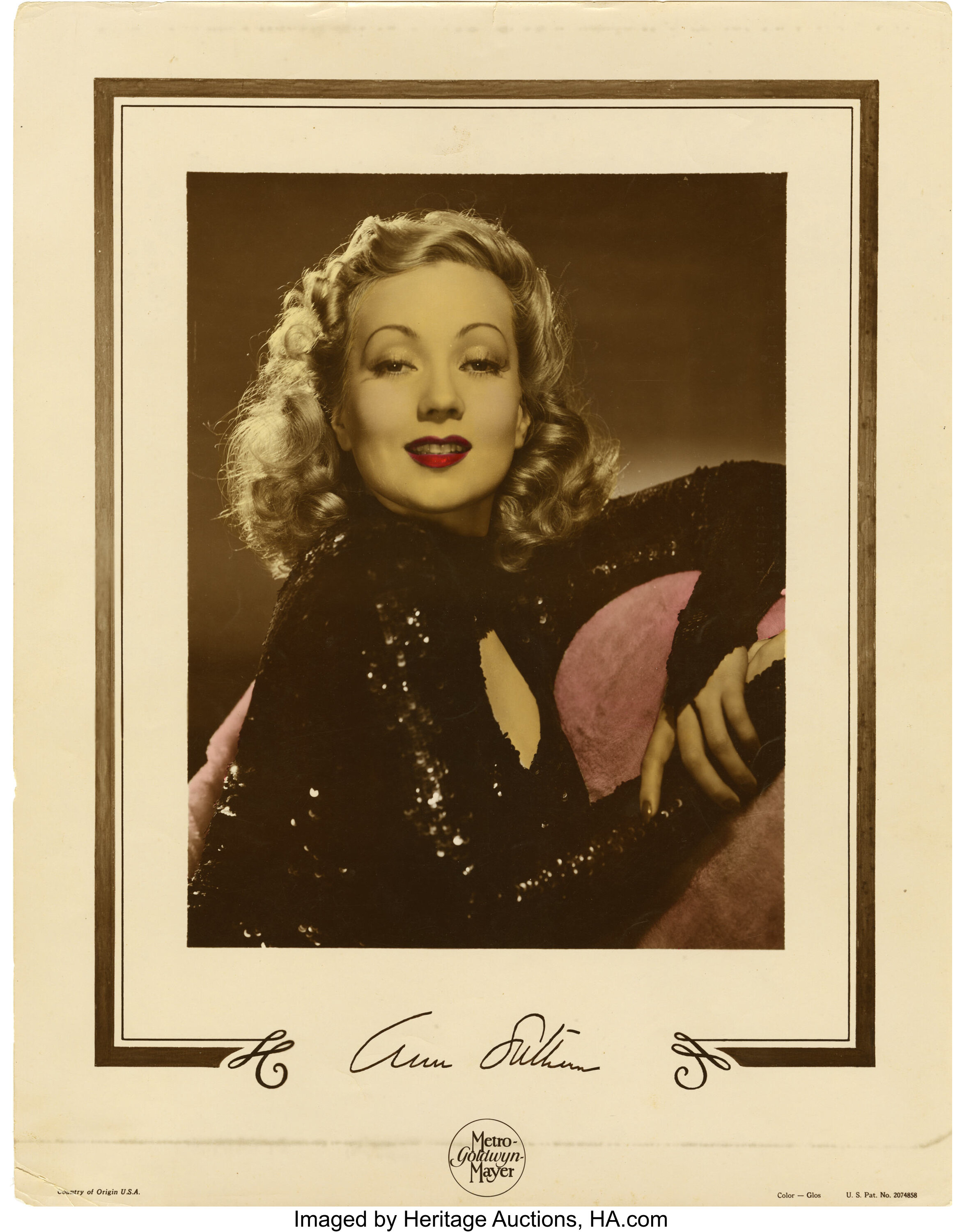 Ann Sothern Color-Glos Still (MGM, 1930s). Still (11" X 14").... | Lot ...