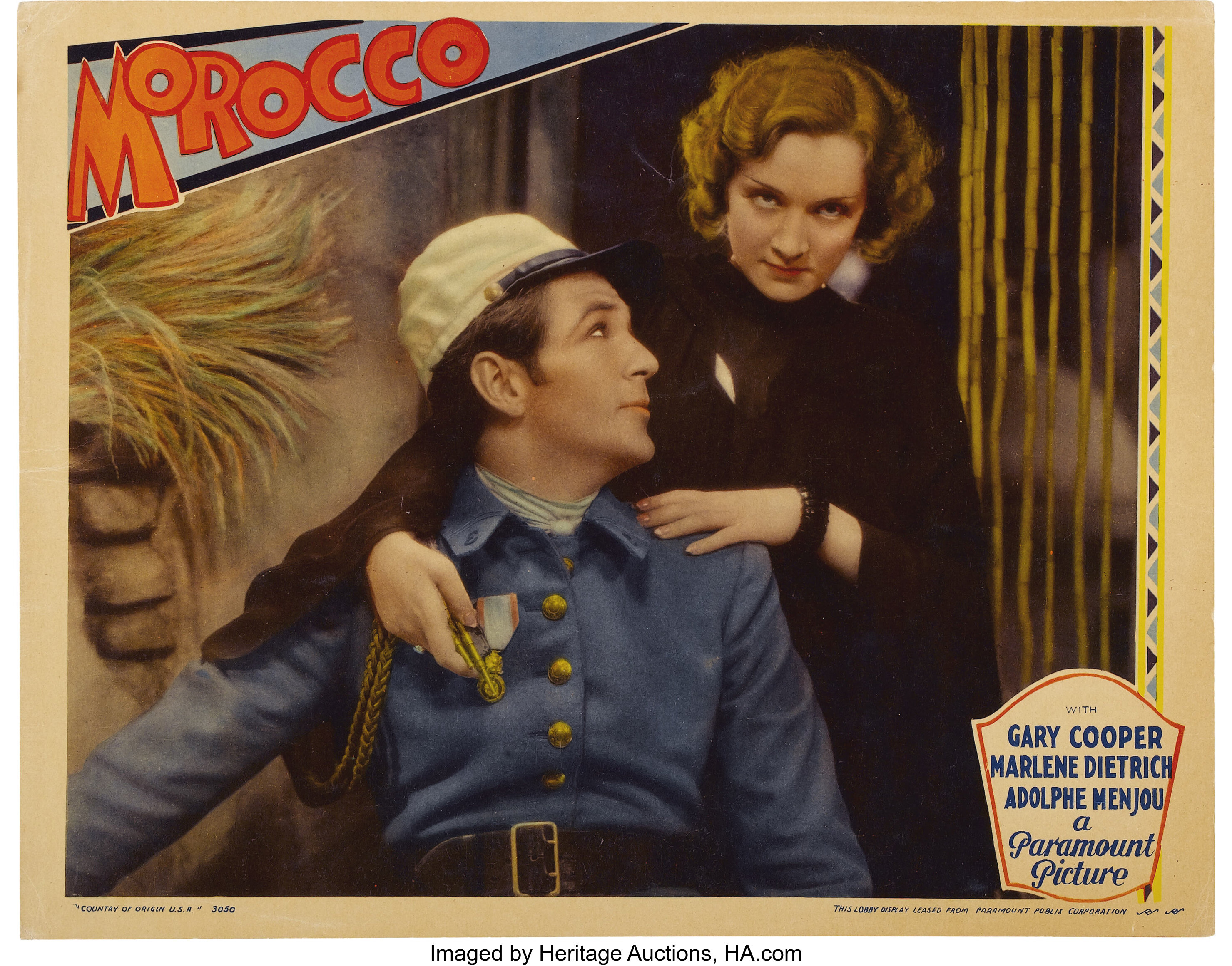 Morocco (Paramount, 1930). Lobby Card (11" X 14").... Movie Posters ...