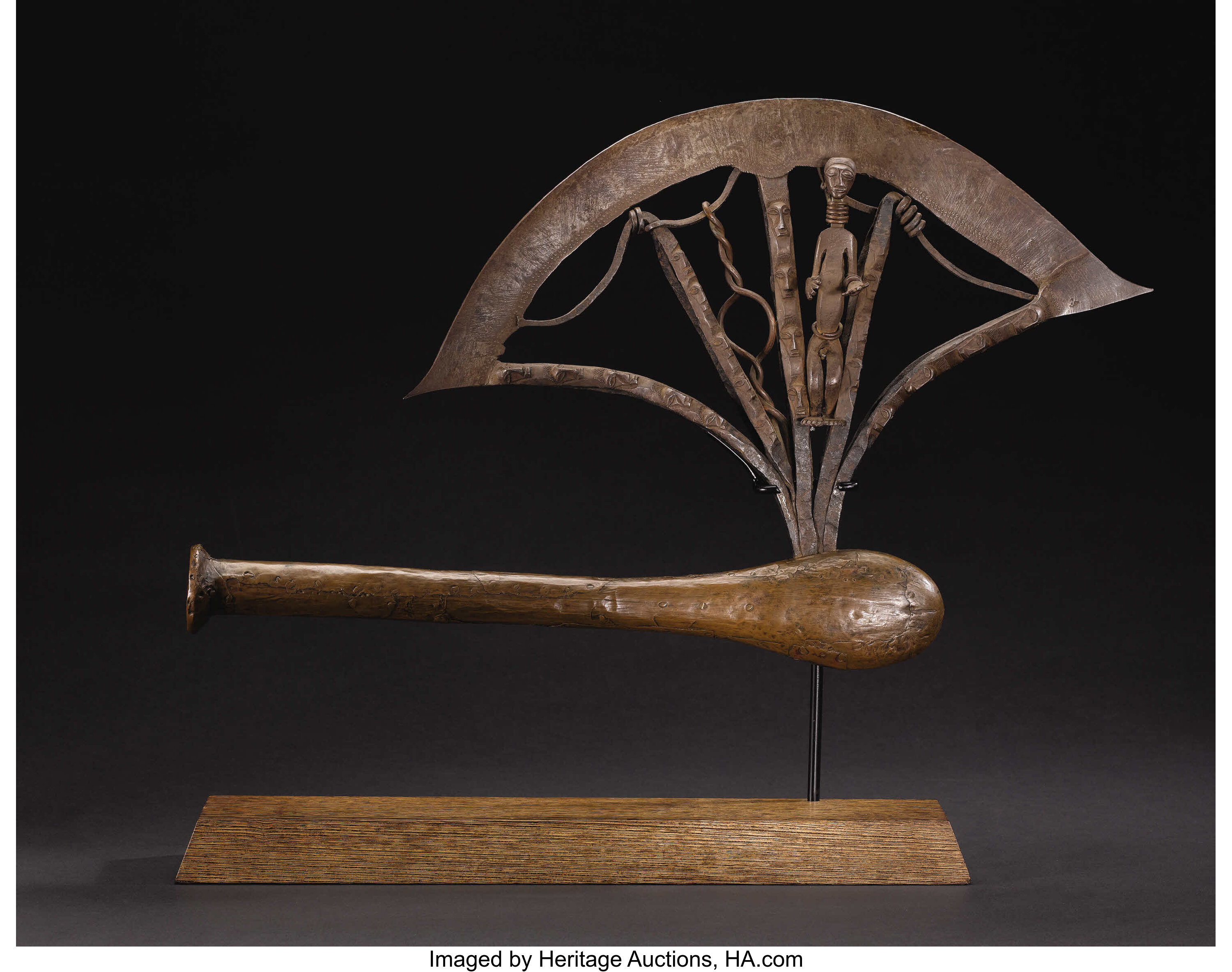 Songe (Democratic Republic of Congo). Ceremonial Axe (kilonda). | Lot ...