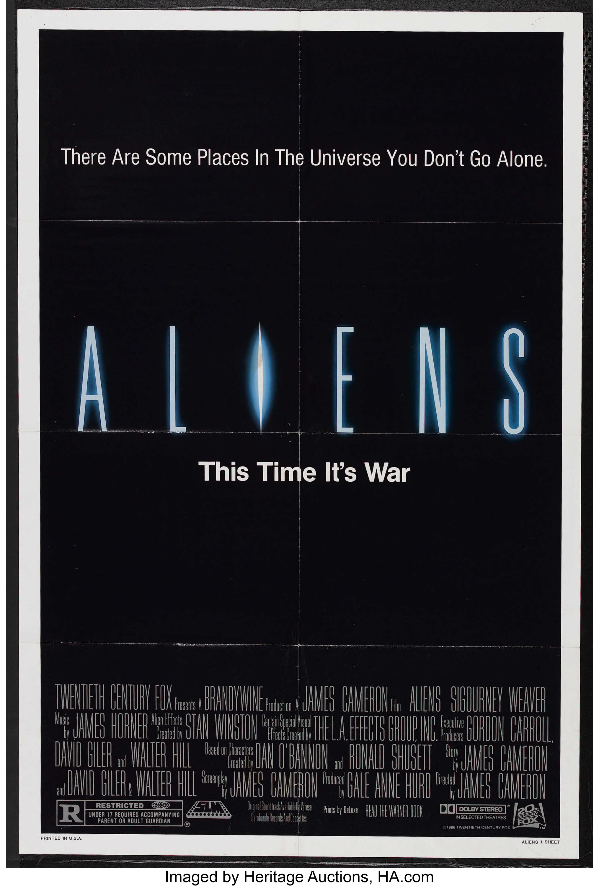 Aliens (20th Century Fox, 1986). One Sheet (27" X 41"). Science | Lot ...