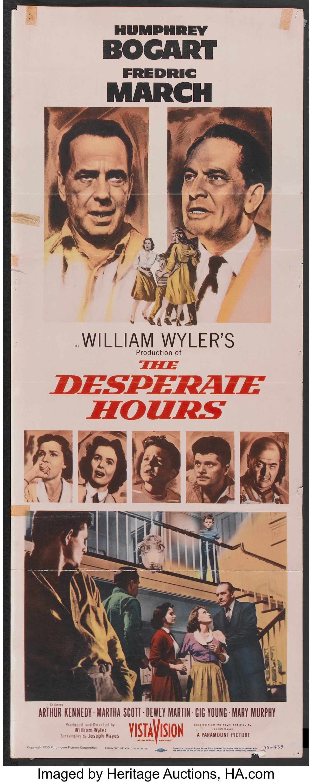 The Desperate Hours (Paramount, 1955). Insert (14" X 36"). Film | Lot ...
