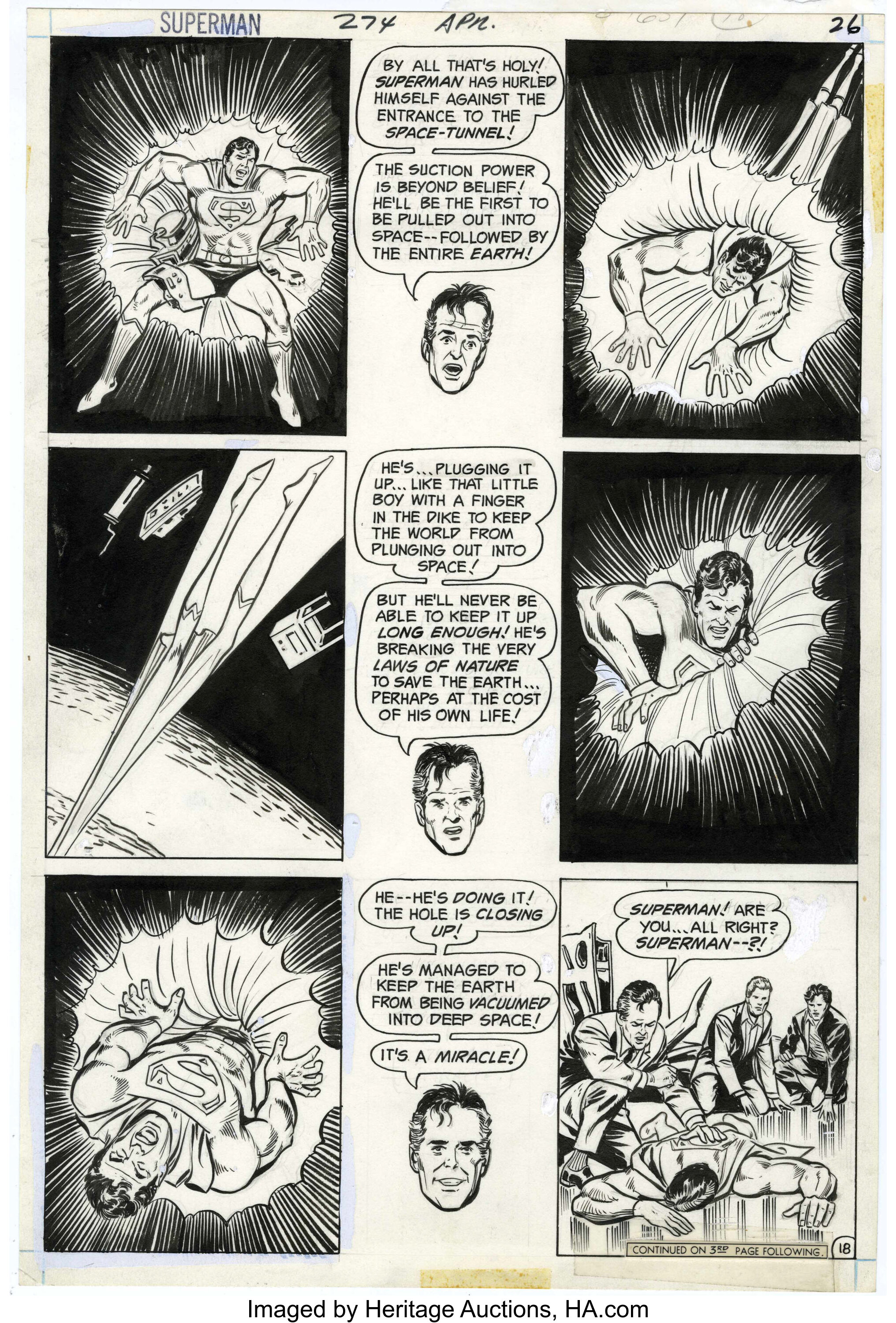 Curt Swan and Vince Colletta Superman #274, page 18 Original Art | Lot ...