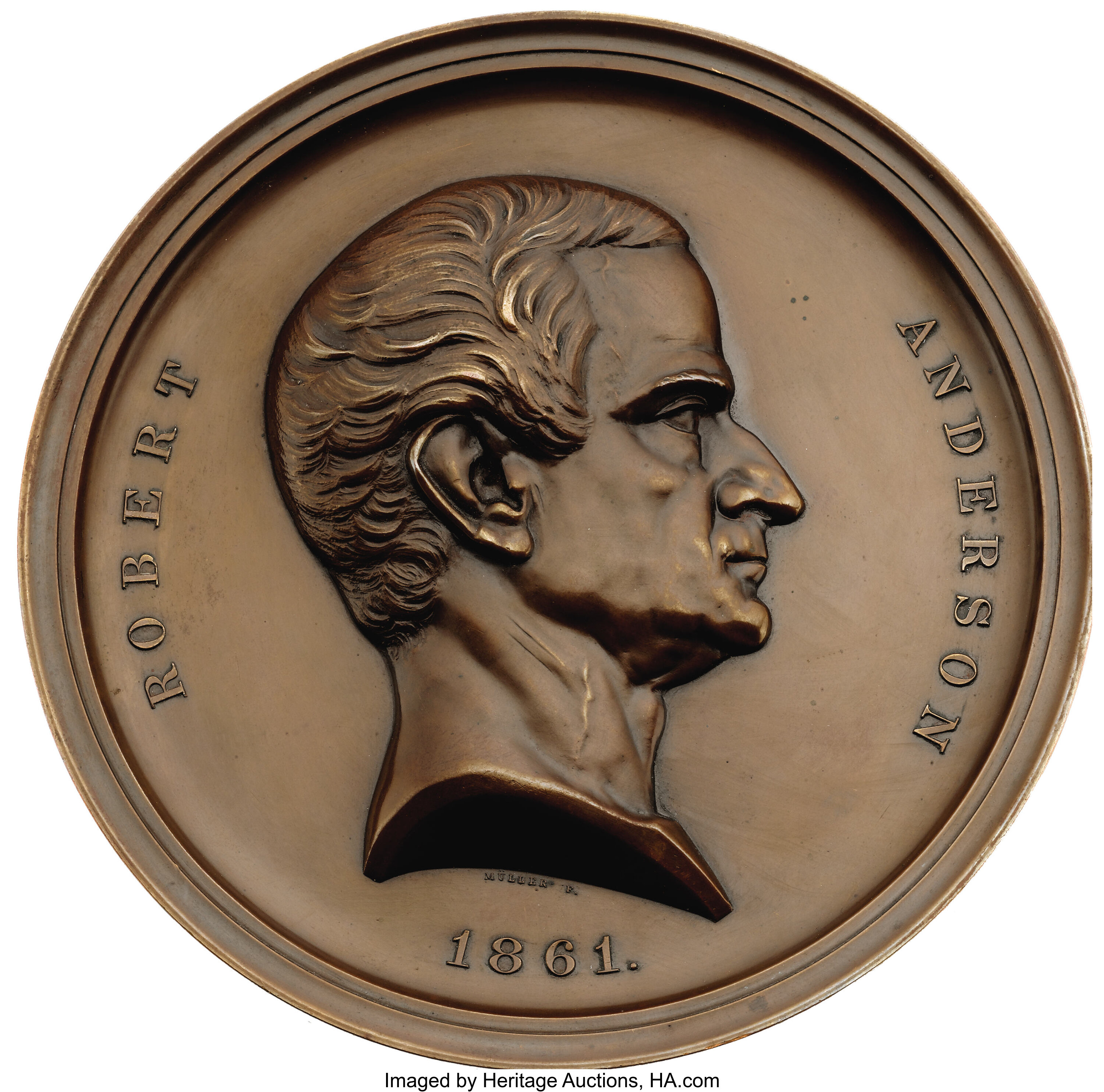 1861 Robert Anderson Medal. MS60 Uncertified.... Military Medals | Lot ...