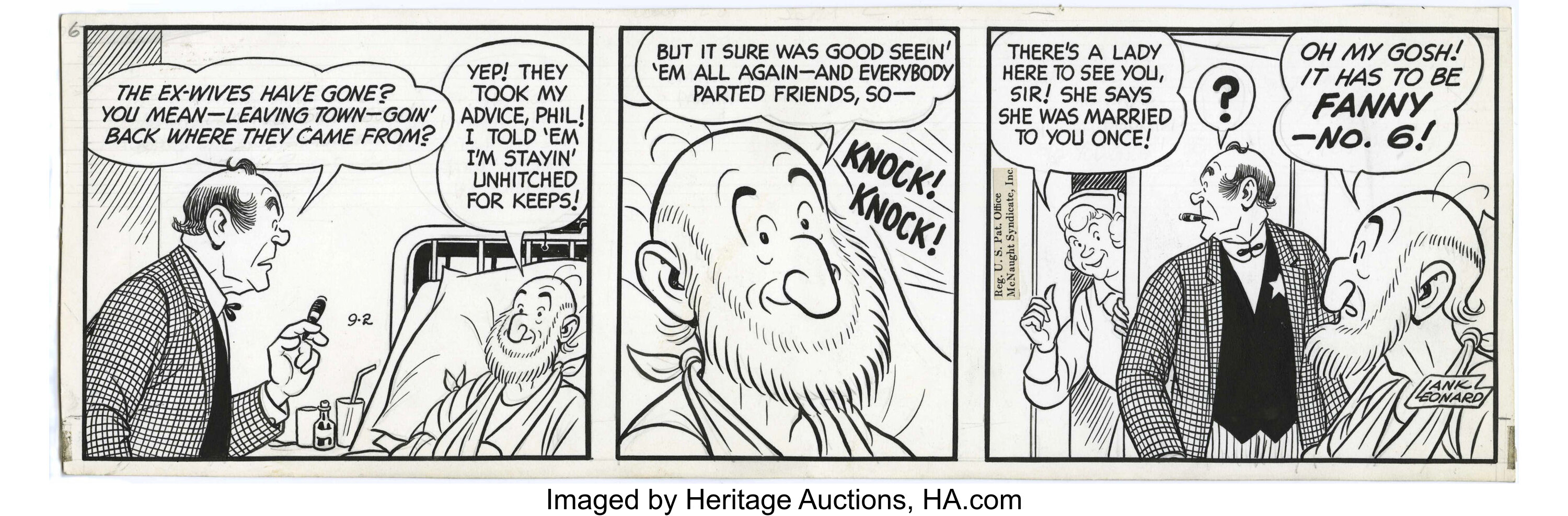 Lank Leonard Mickey Finn Daily Comic Strip Original Art (McNaught | Lot ...