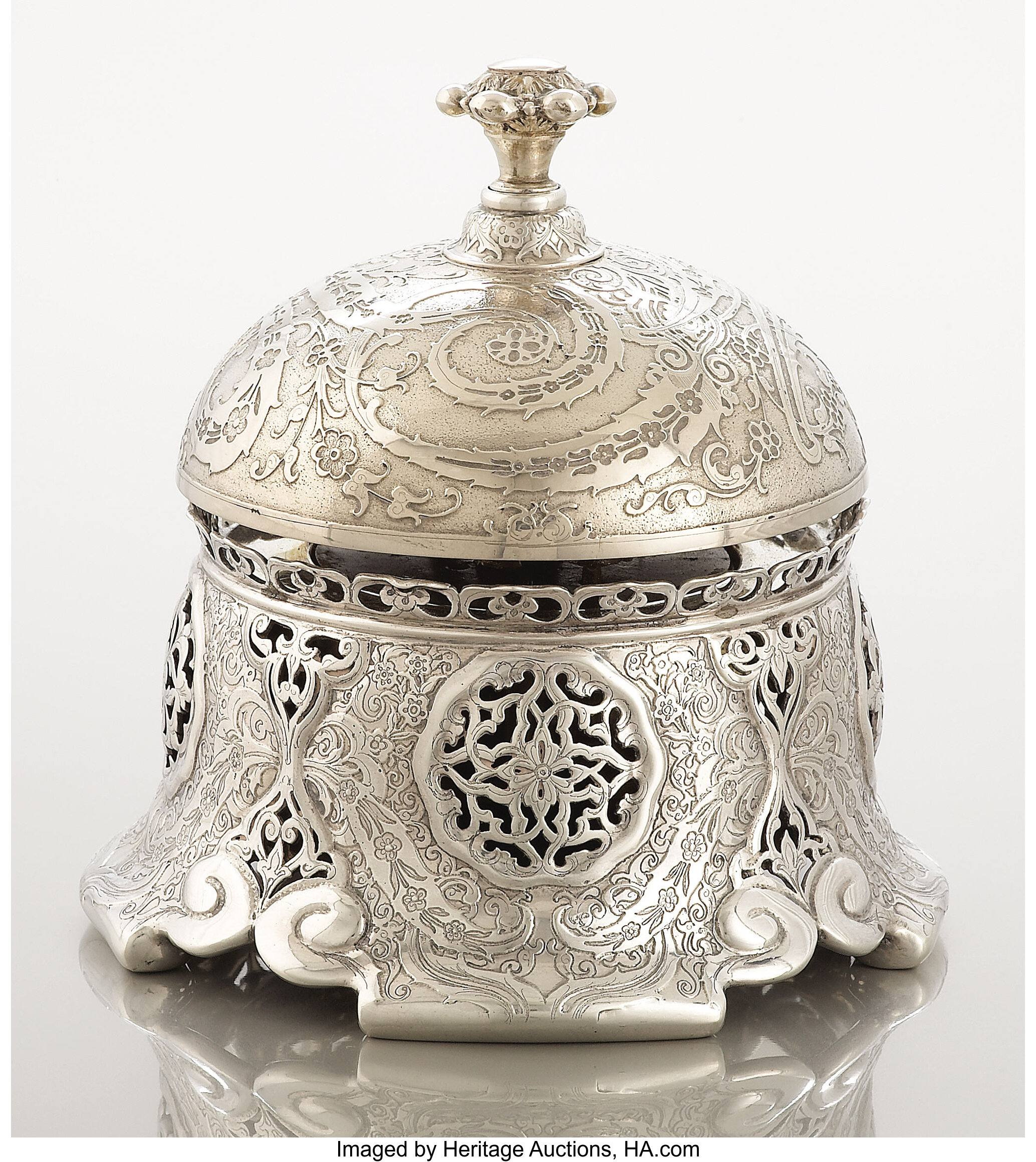 AN AMERICAN SILVER DINNER BELL. Tiffany & Co., New York, New York ...