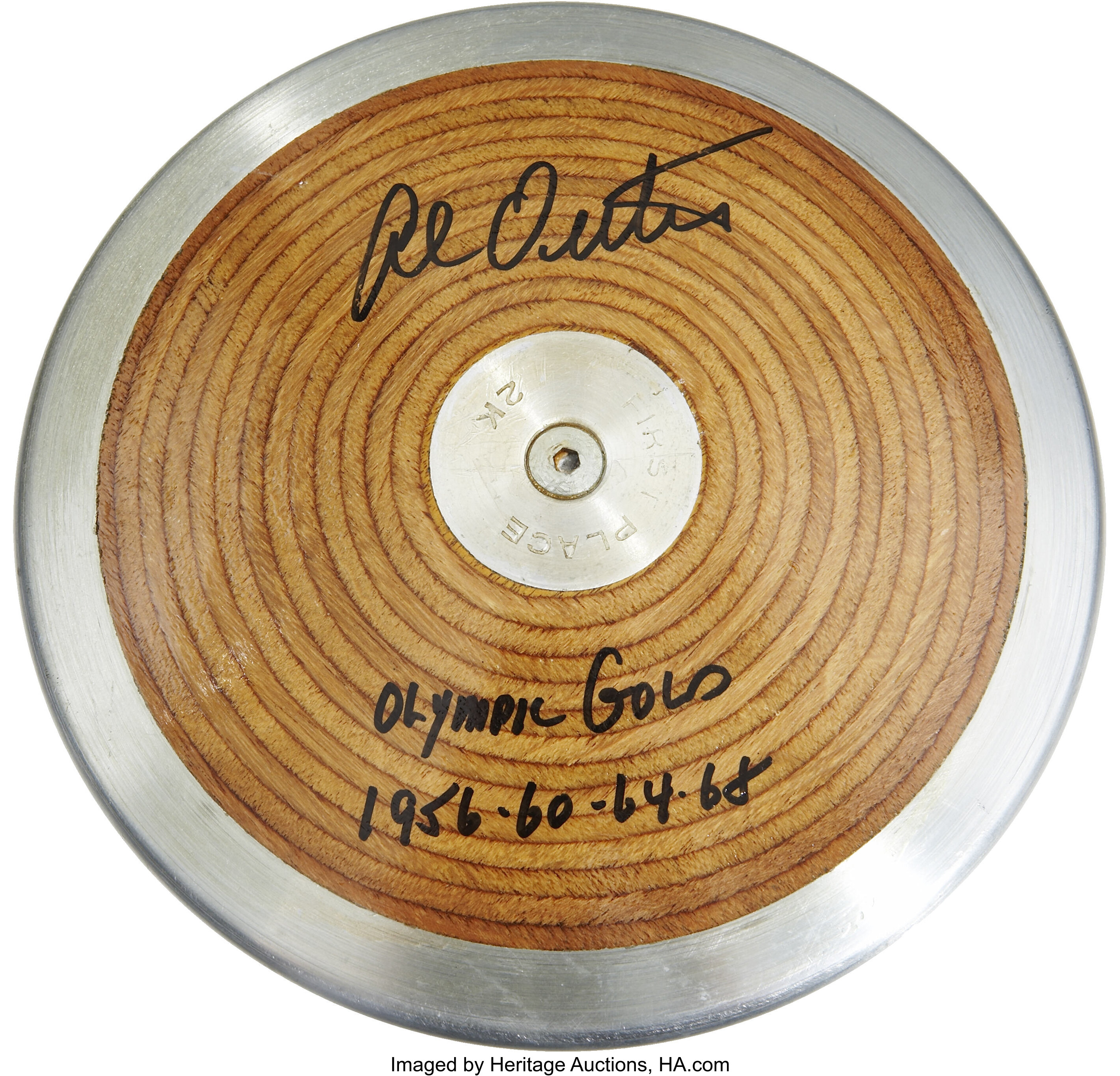 Al Oerter Signed Discus.... Olympic Collectibles Publications | Lot ...