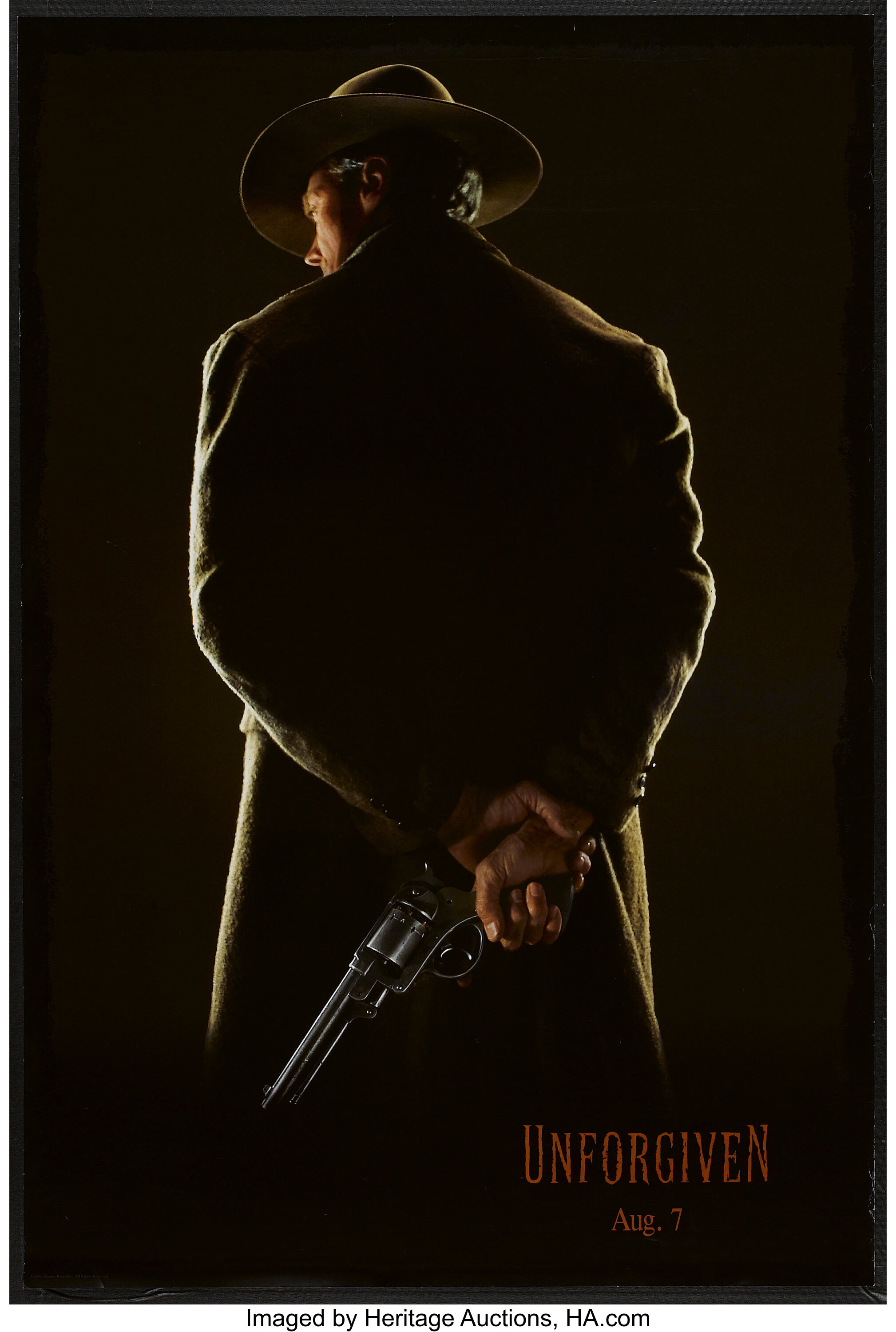 Unforgiven (Warner Brothers, 1992). One Sheet (27" X 40.5") SS | Lot ...