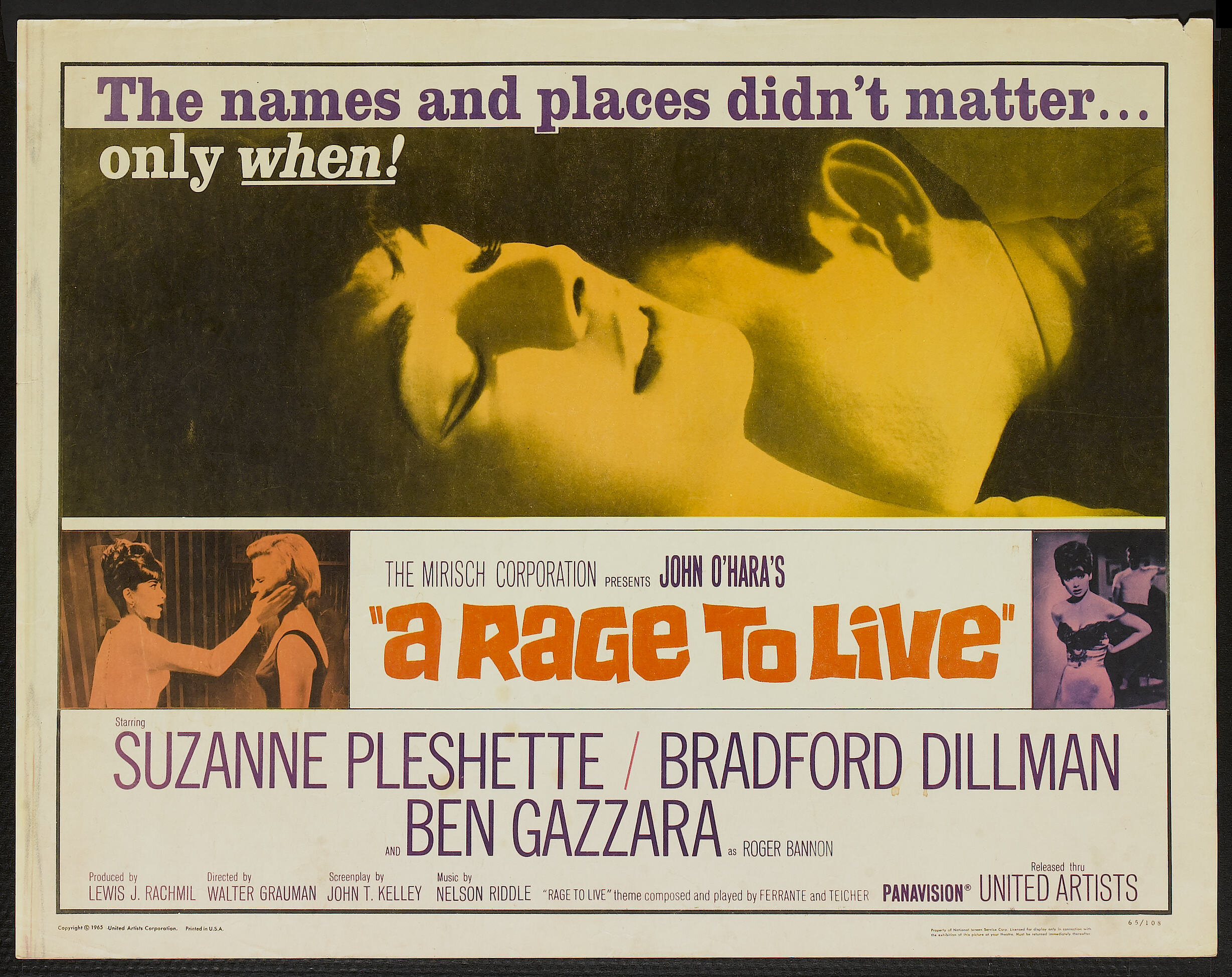 A Rage to Live (United Artists, 1965). Half Sheet (22" X 28"). | Lot ...
