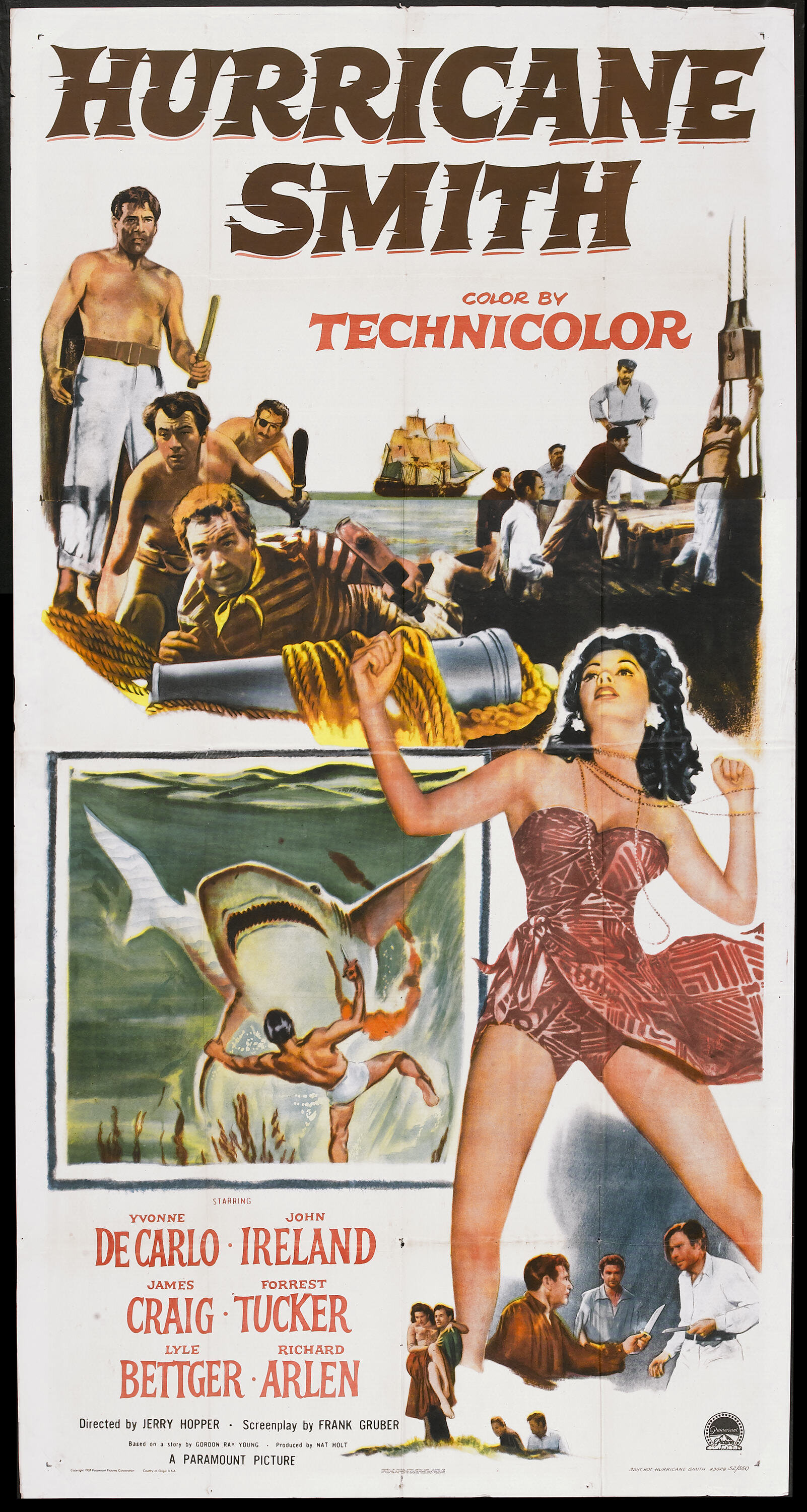 Hurricane Smith (1952) (Paramount, 1952). Three Sheet (41" X 81 ...