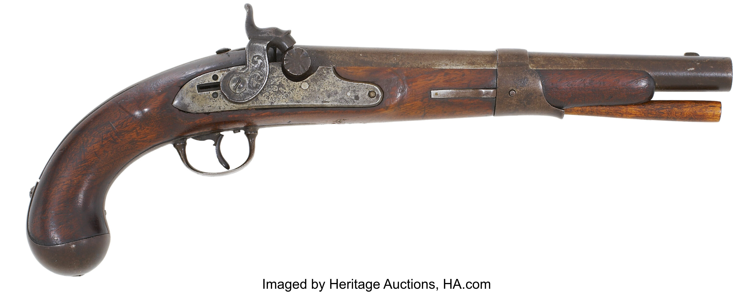 US M1819 .54 Caliber Single Shot Pistol with Civilian Drum Type | Lot ...