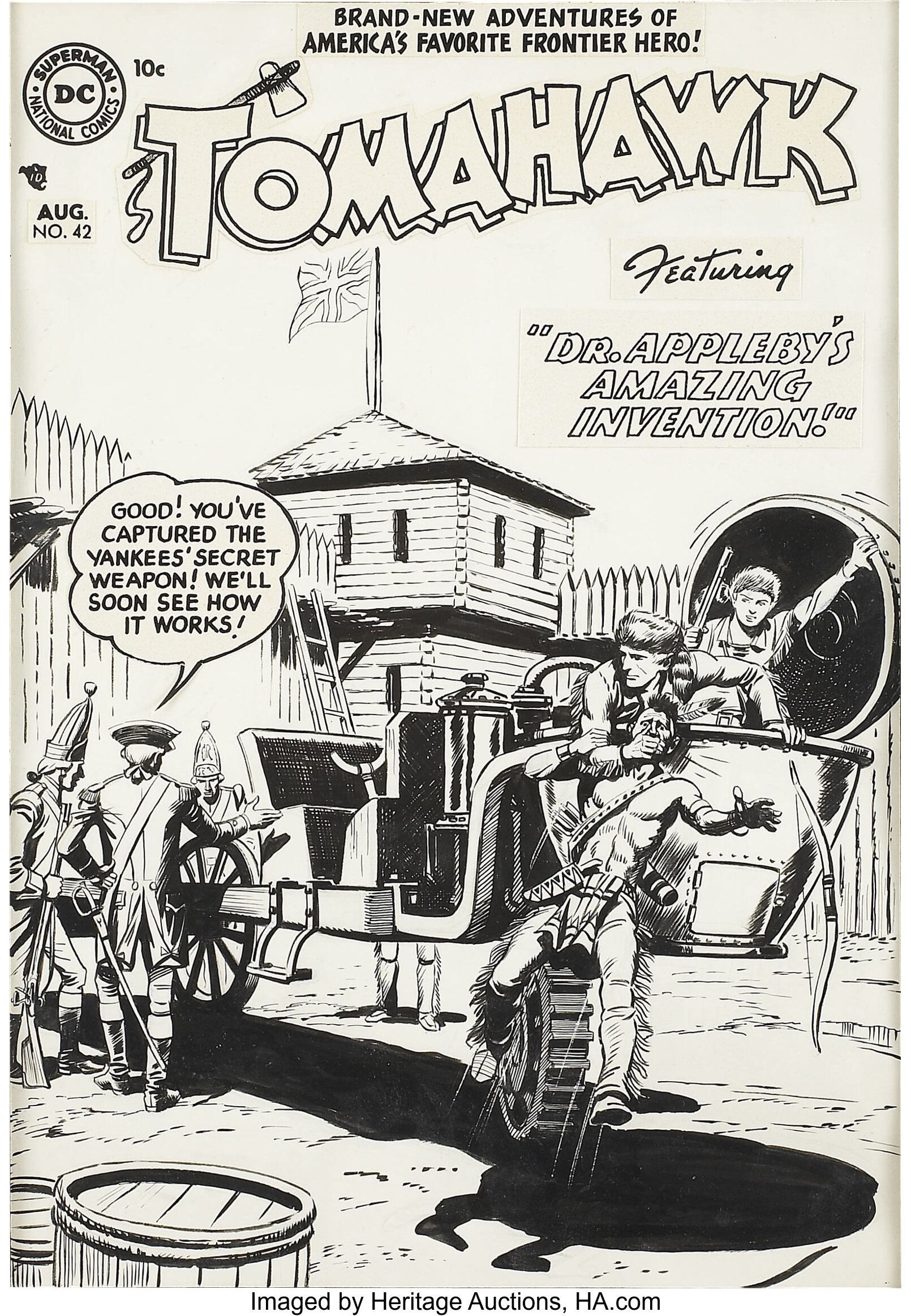 Fred Ray Tomahawk #42 Cover Original Art (DC, 1956).... Original | Lot ...