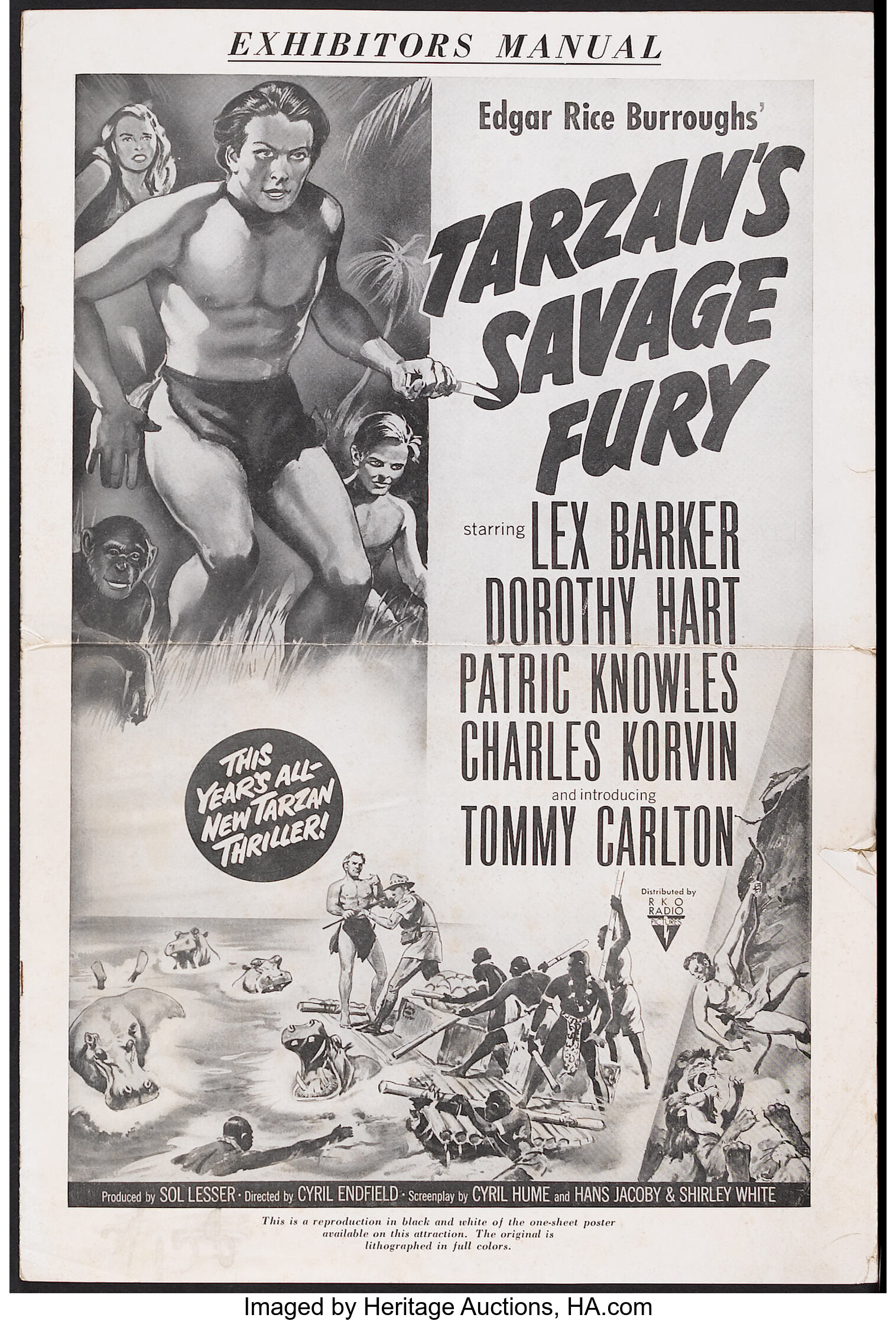 Tarzan's Savage Fury (RKO, 1952). Pressbook (Multiple Pages). | Lot ...