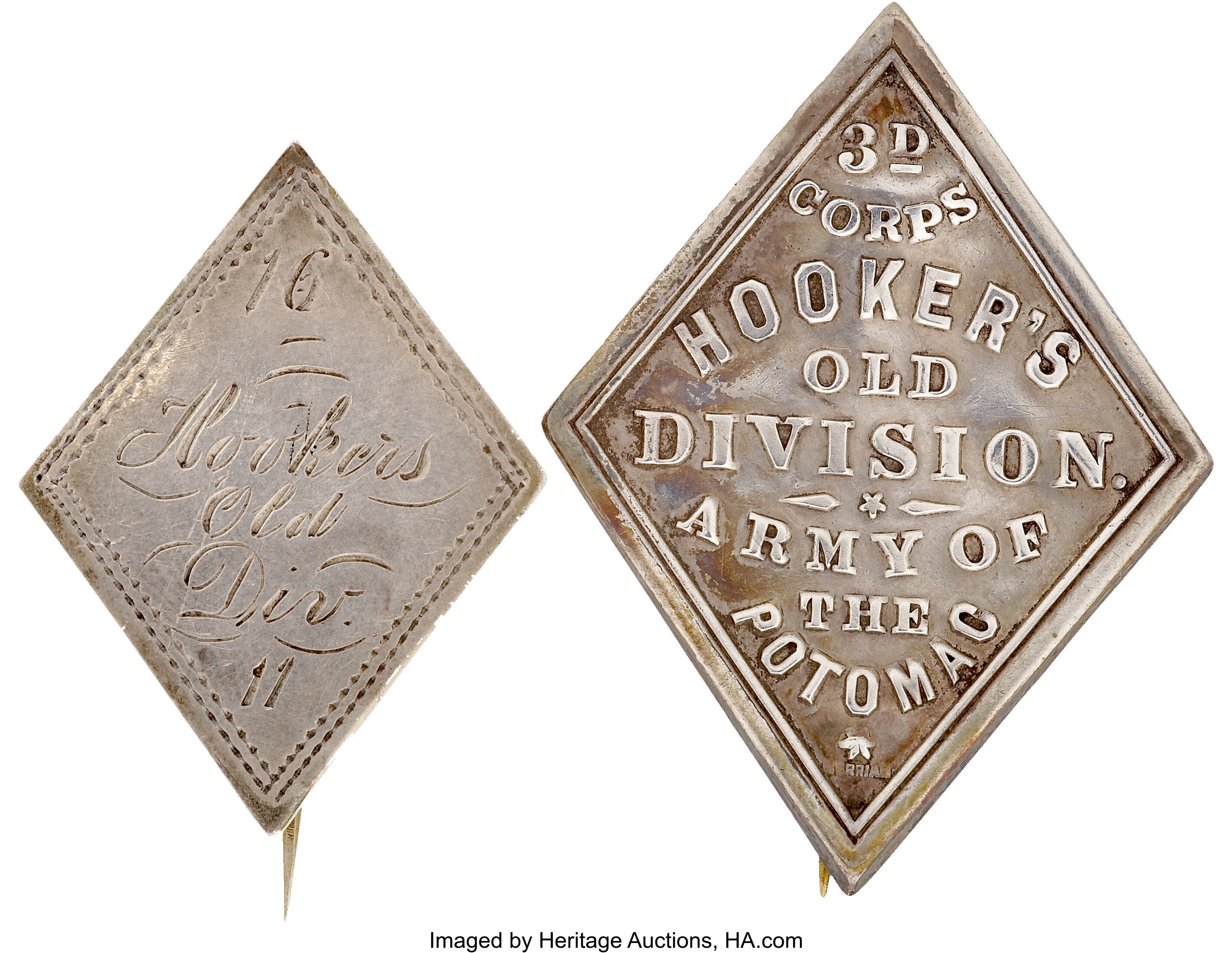 Two Silver 3rd Corps Badges.... (Total: 2 Items) Military & | Lot ...