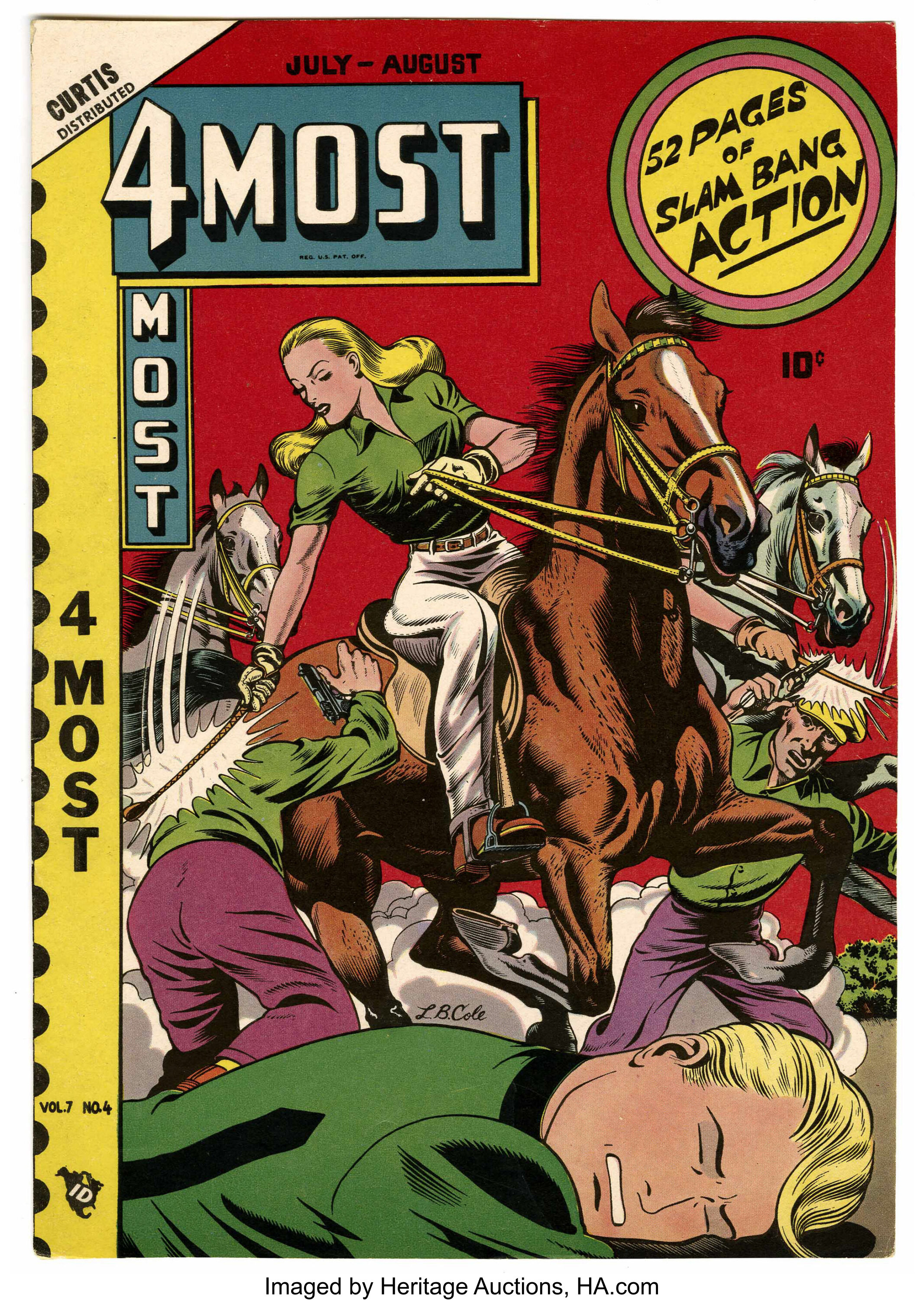 L. B. Cole 4Most V7#4 Printer's Cover Proof (Novelty Press, | Lot ...