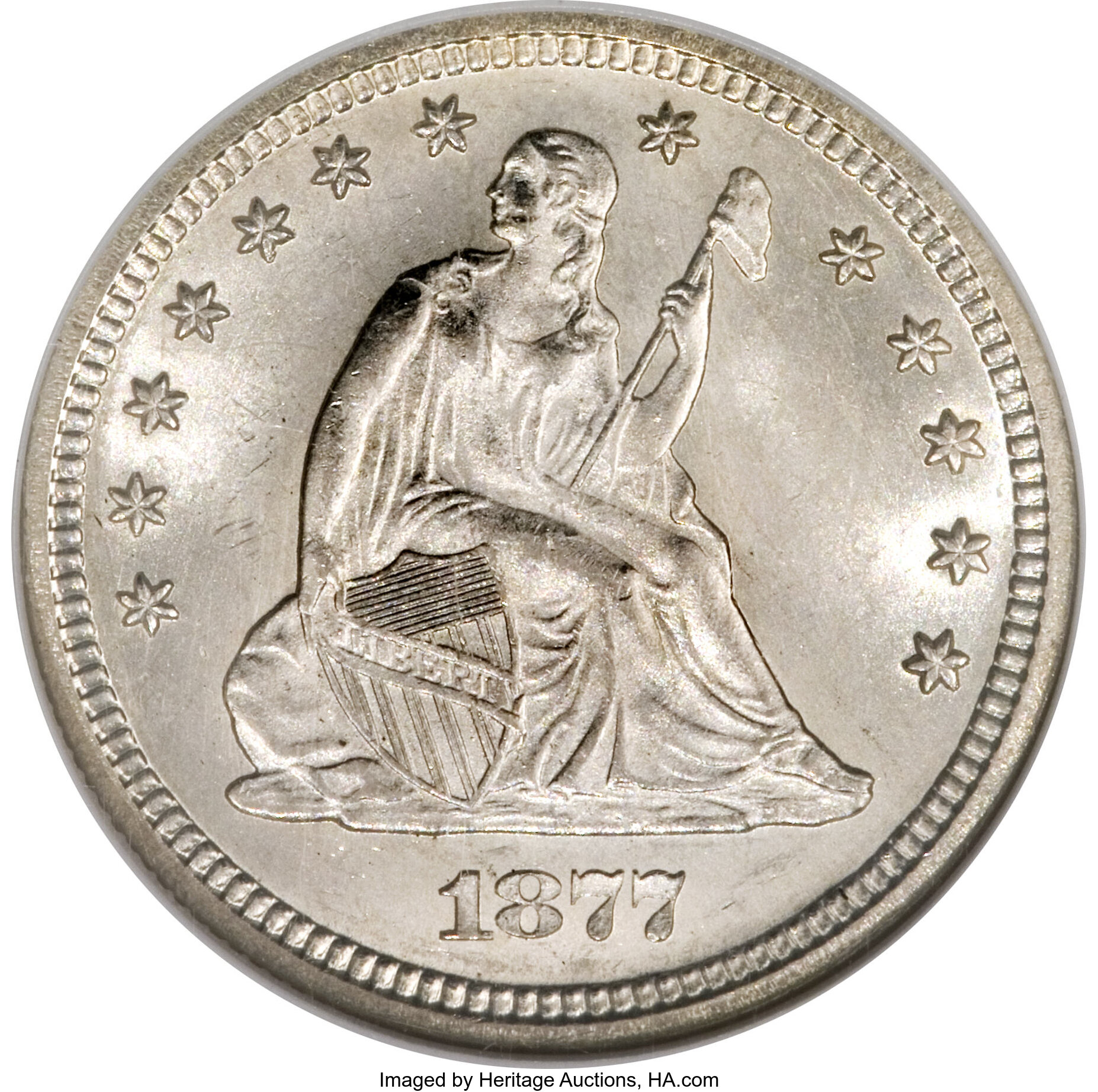1877-S 25C Over Horizontal S MS65 NGC.... Seated Quarters | Lot #2361 ...