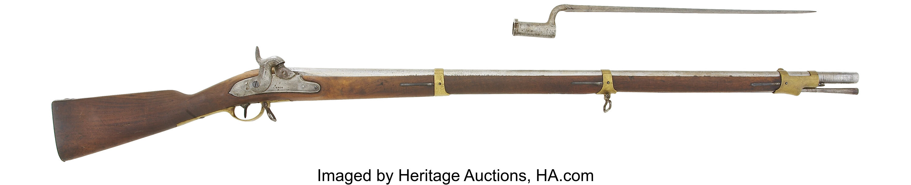 Prussian Style Percussion Musket. Circa 1830s, 41" barrel in .69 | Lot ...
