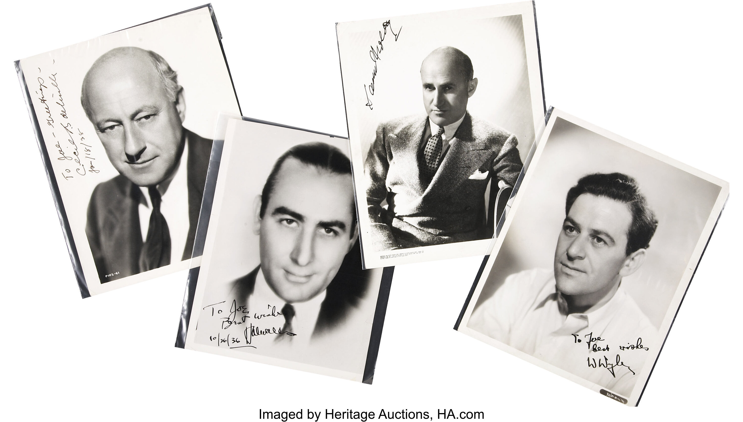 Cecil B. DeMille and Other Filmmaker-Signed Photos.... (Total: 4 | Lot ...