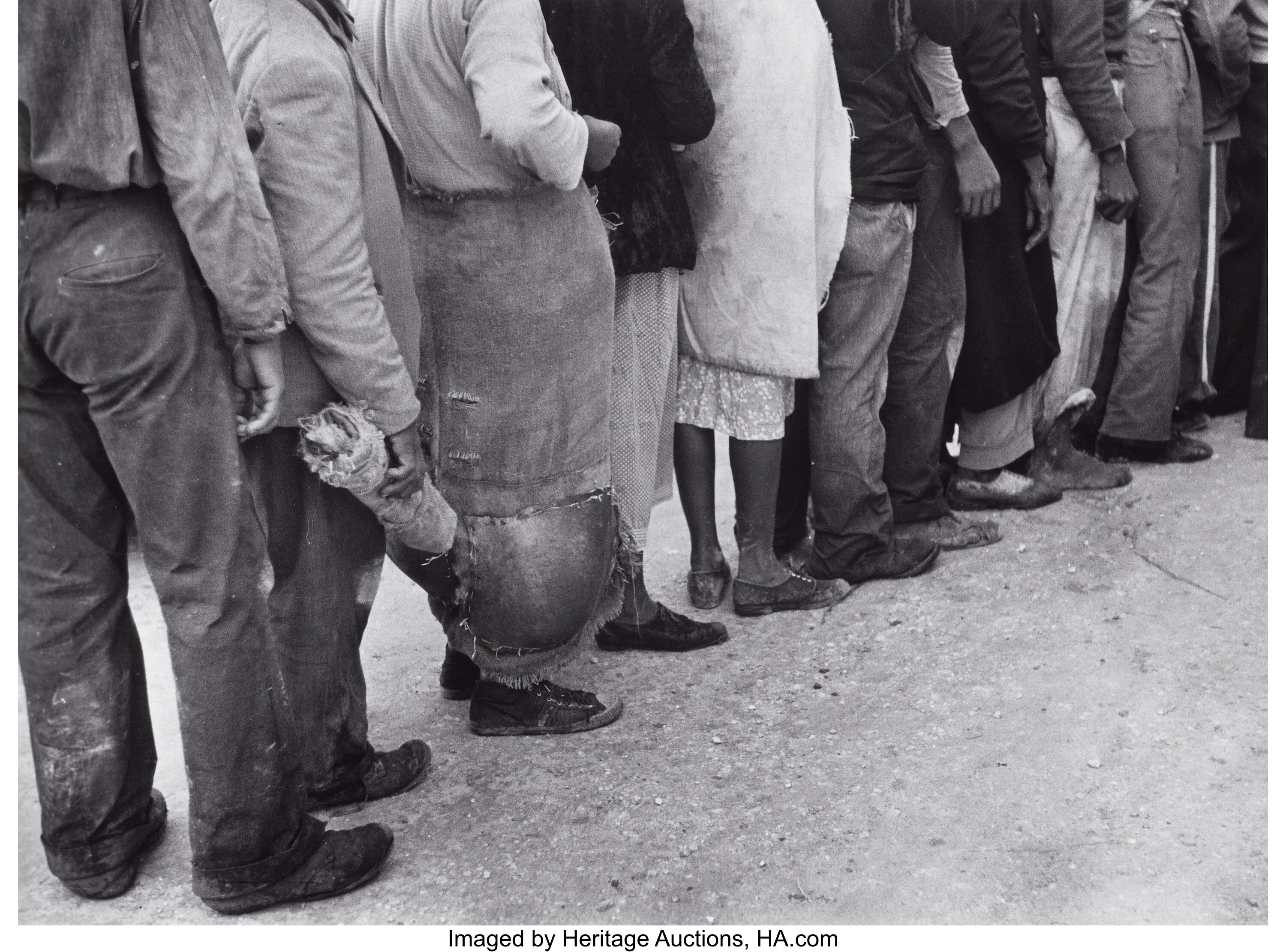 MARION POST WOLCOTT (American, b. 1910). Farmers in Line, 1939. | Lot ...