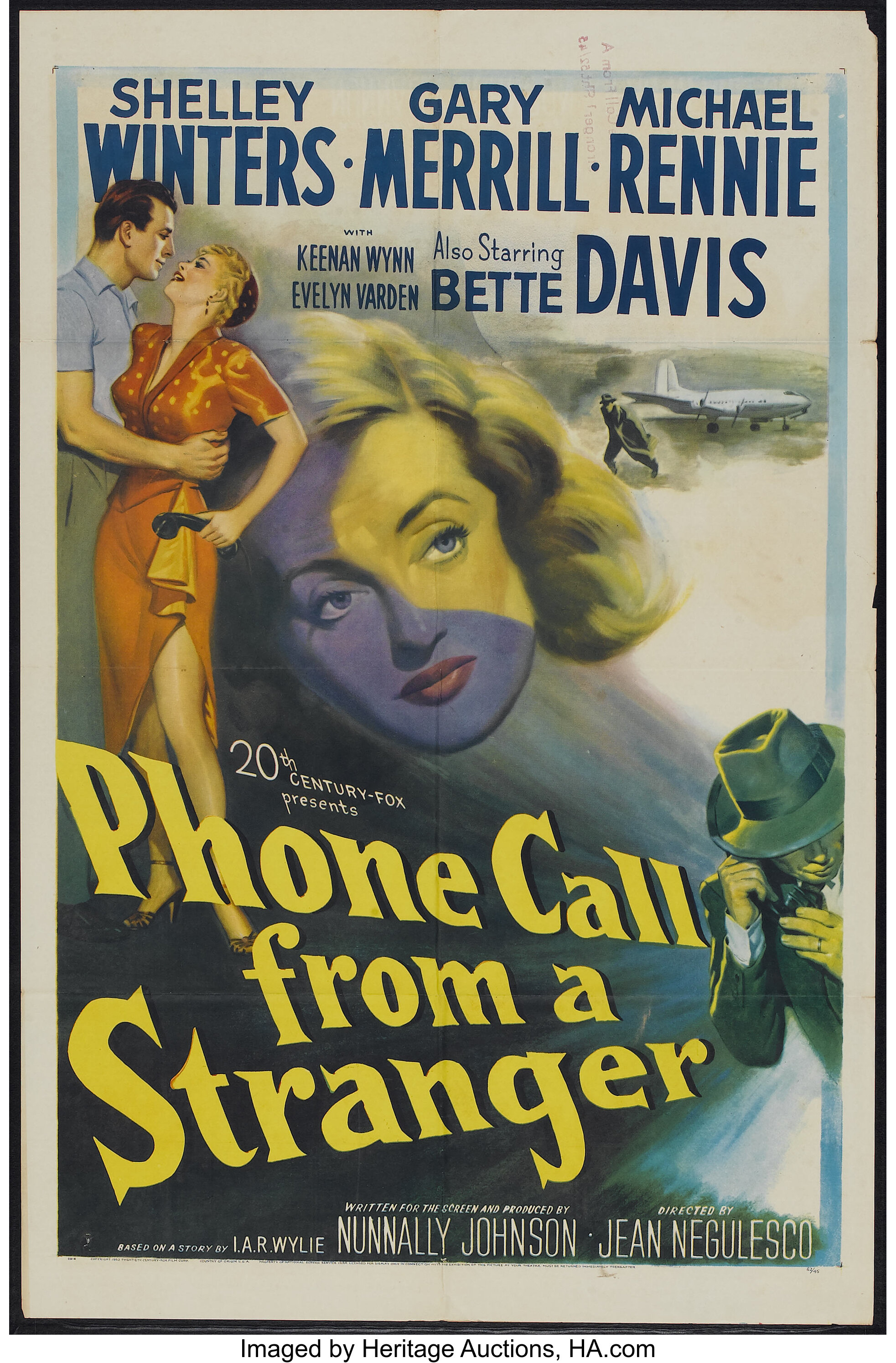 Phone Call from a Stranger (20th Century Fox, 1952). One Sheet (27 ...