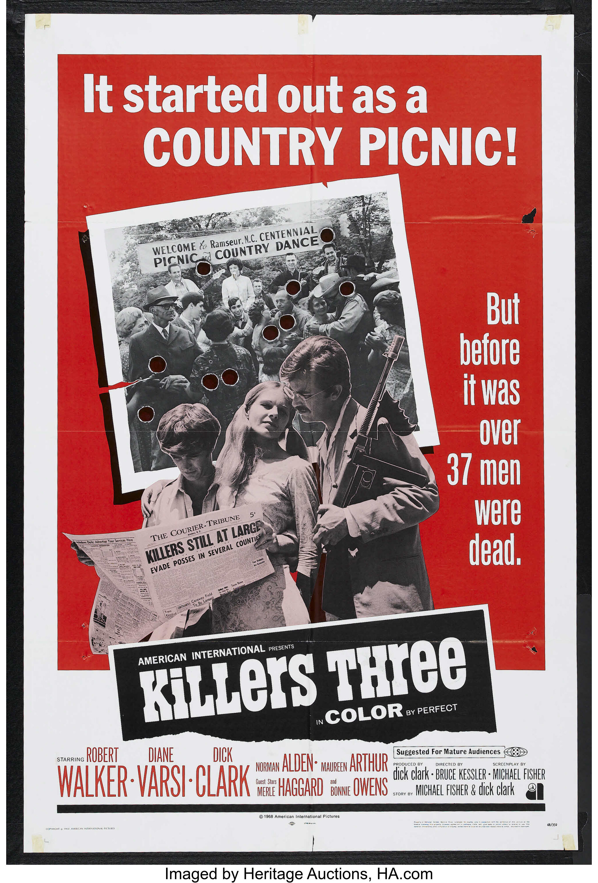 Killers Three (American International, 1968). One Sheet (27" X | Lot ...