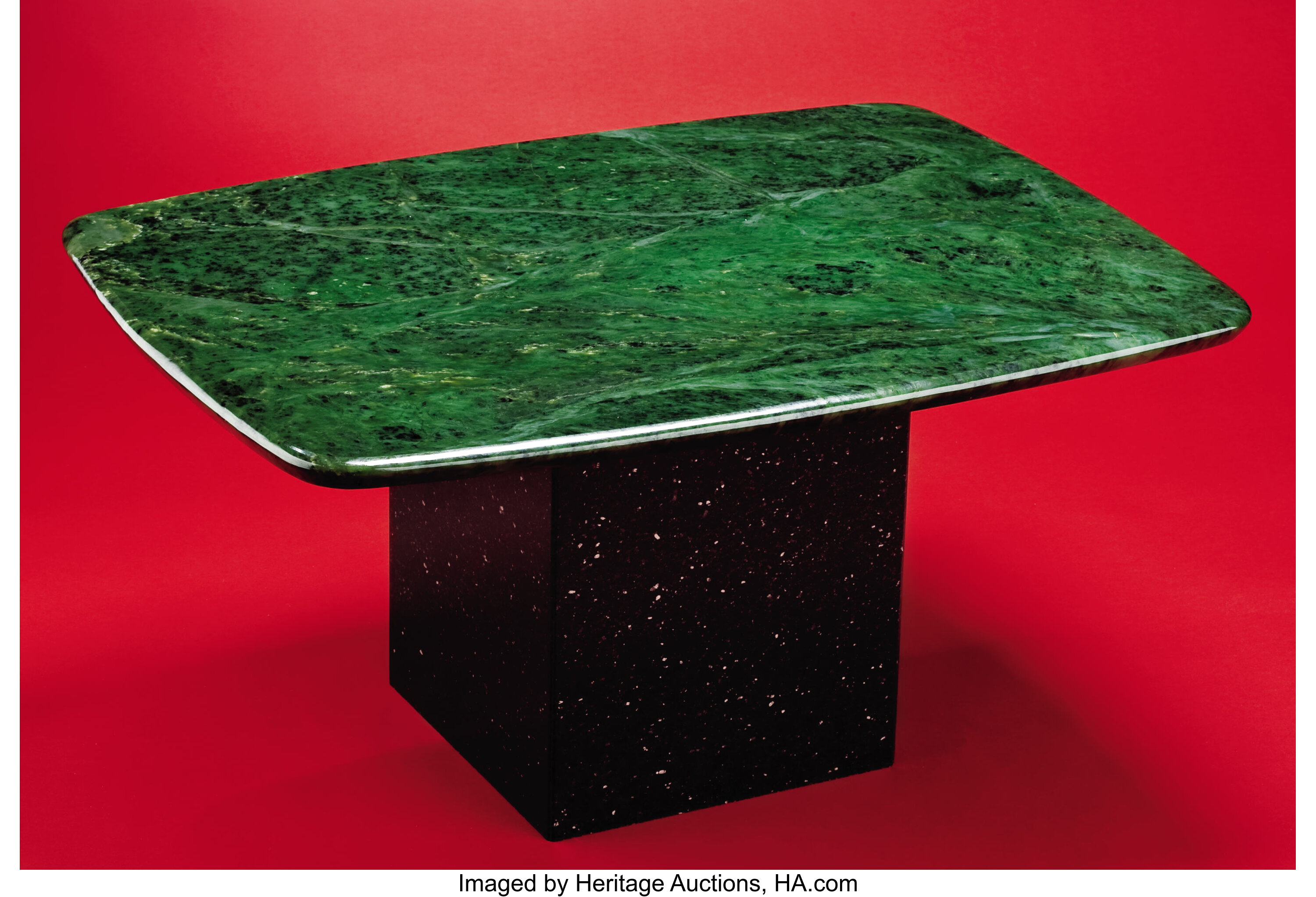 FINE JADE TABLETOP. ... (Total: 2 Items) Lapidary Art Tables / | Lot ...