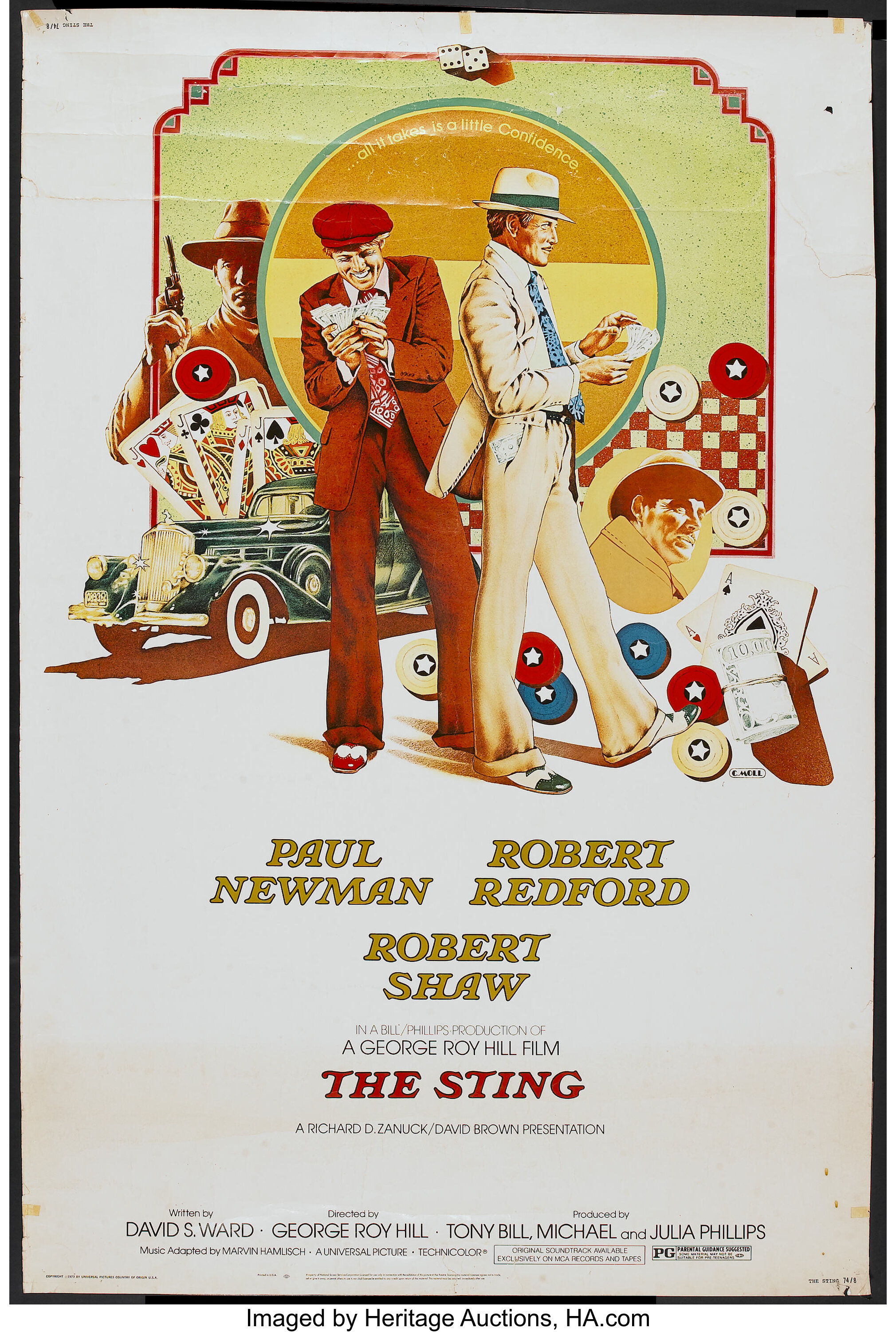 The Sting (Universal, 1974). Poster (40" X 60"). Crime.... Movie | Lot ...
