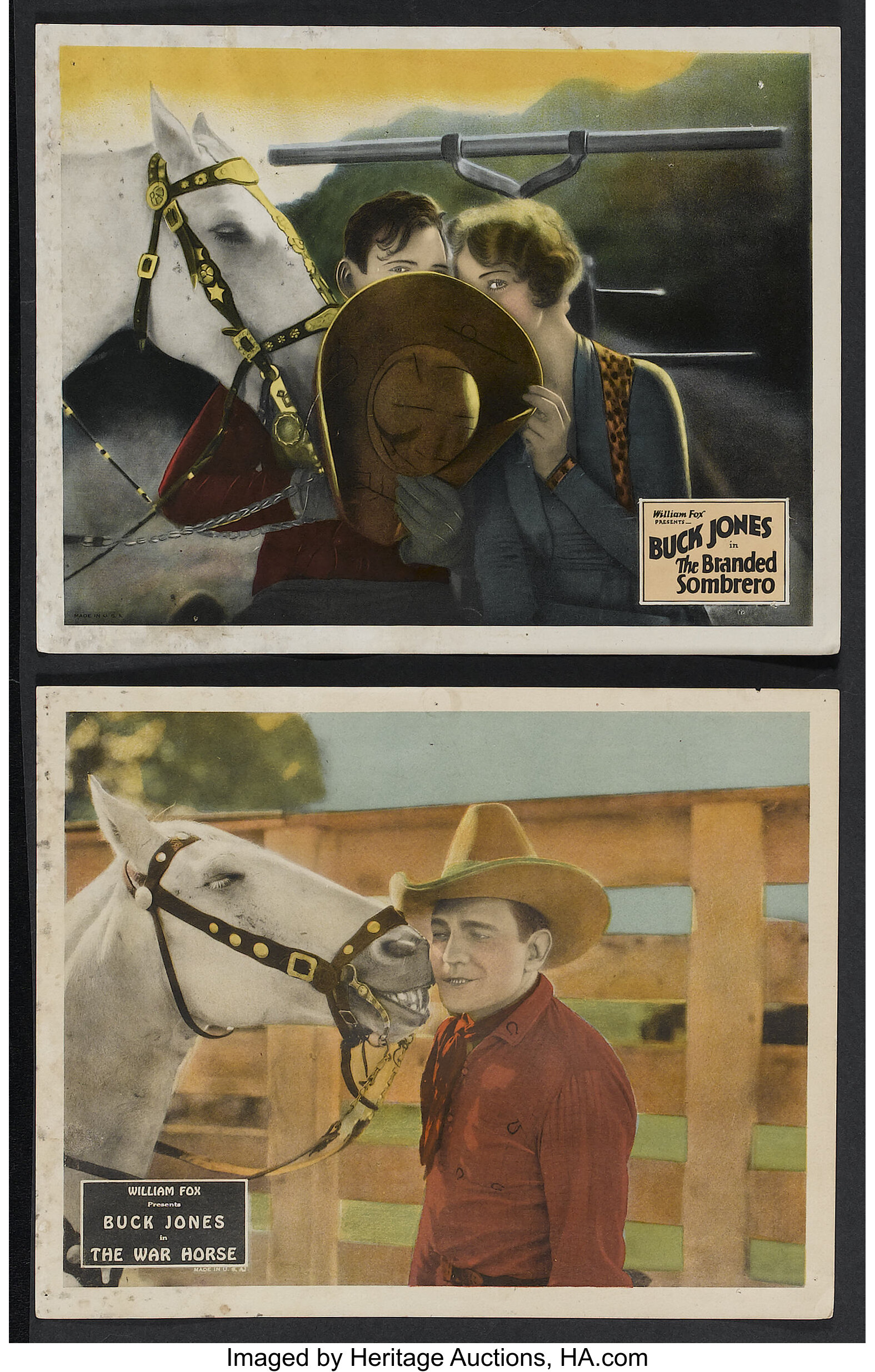Buck Jones Lot (Fox, 1927-1928). Lobby Cards (2) (11" X 14"). | Lot ...