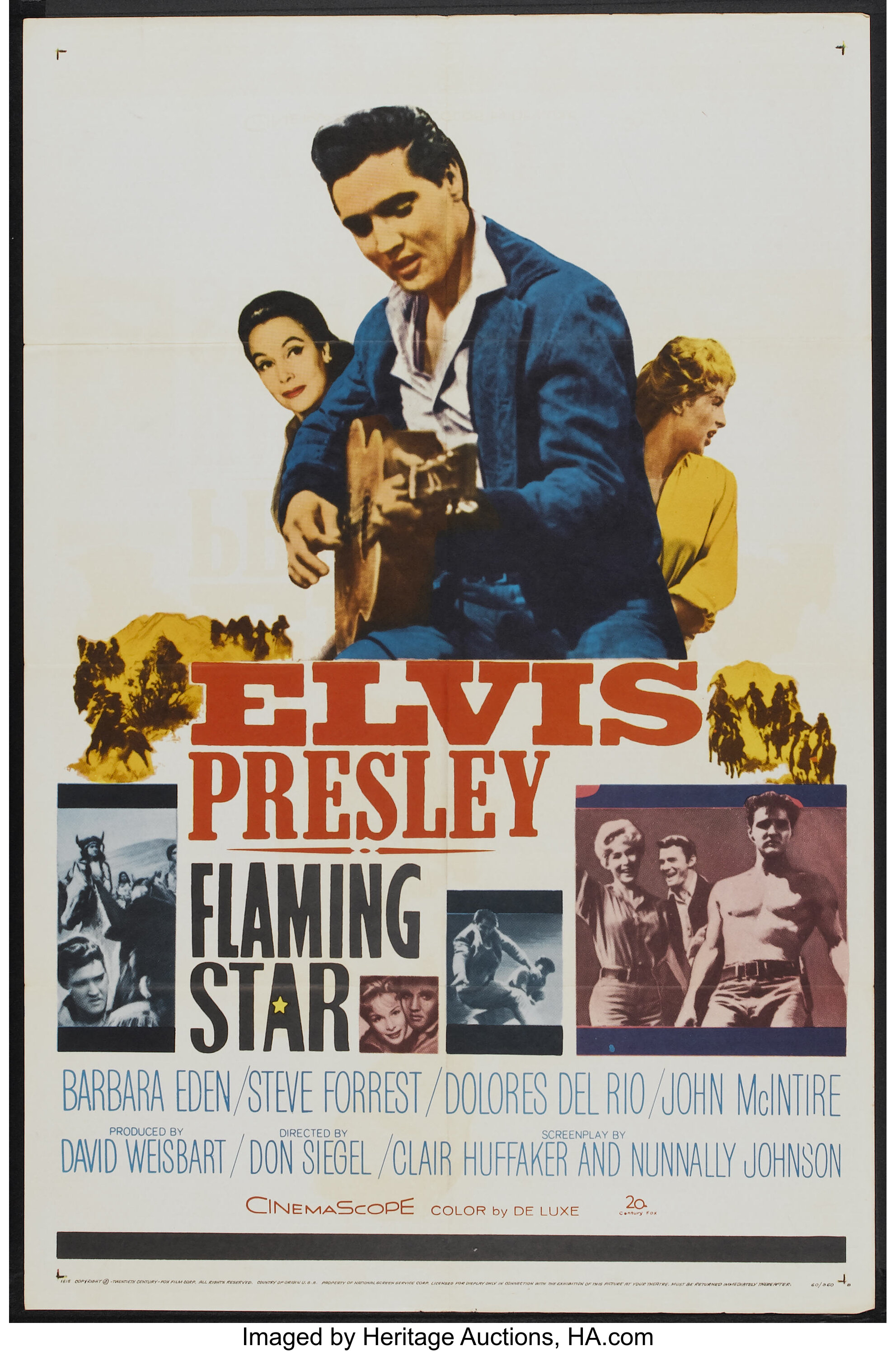 Flaming Star (20th Century Fox, 1960). One Sheet (27" X 41") and | Lot ...