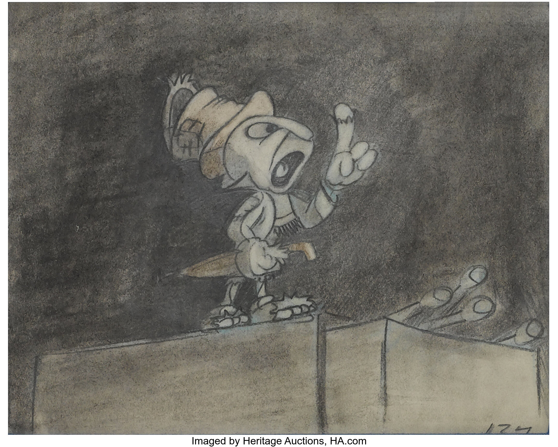 Pinocchio Storyboard Drawing Original Art (Disney, 1940).... | Lot ...