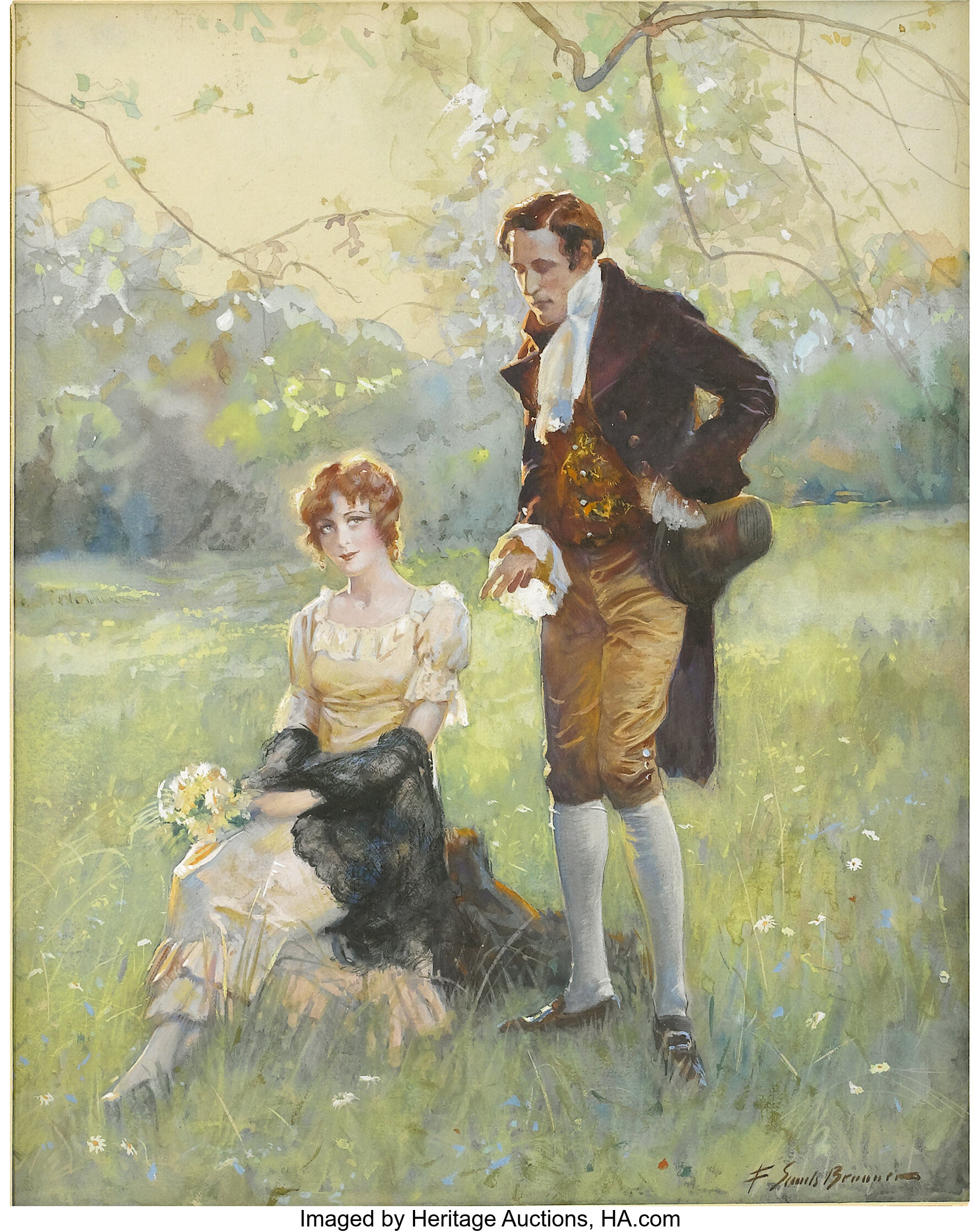 FREDERICK SANDS BRUNNER (American 1886 - 1954). Romance story | Lot ...