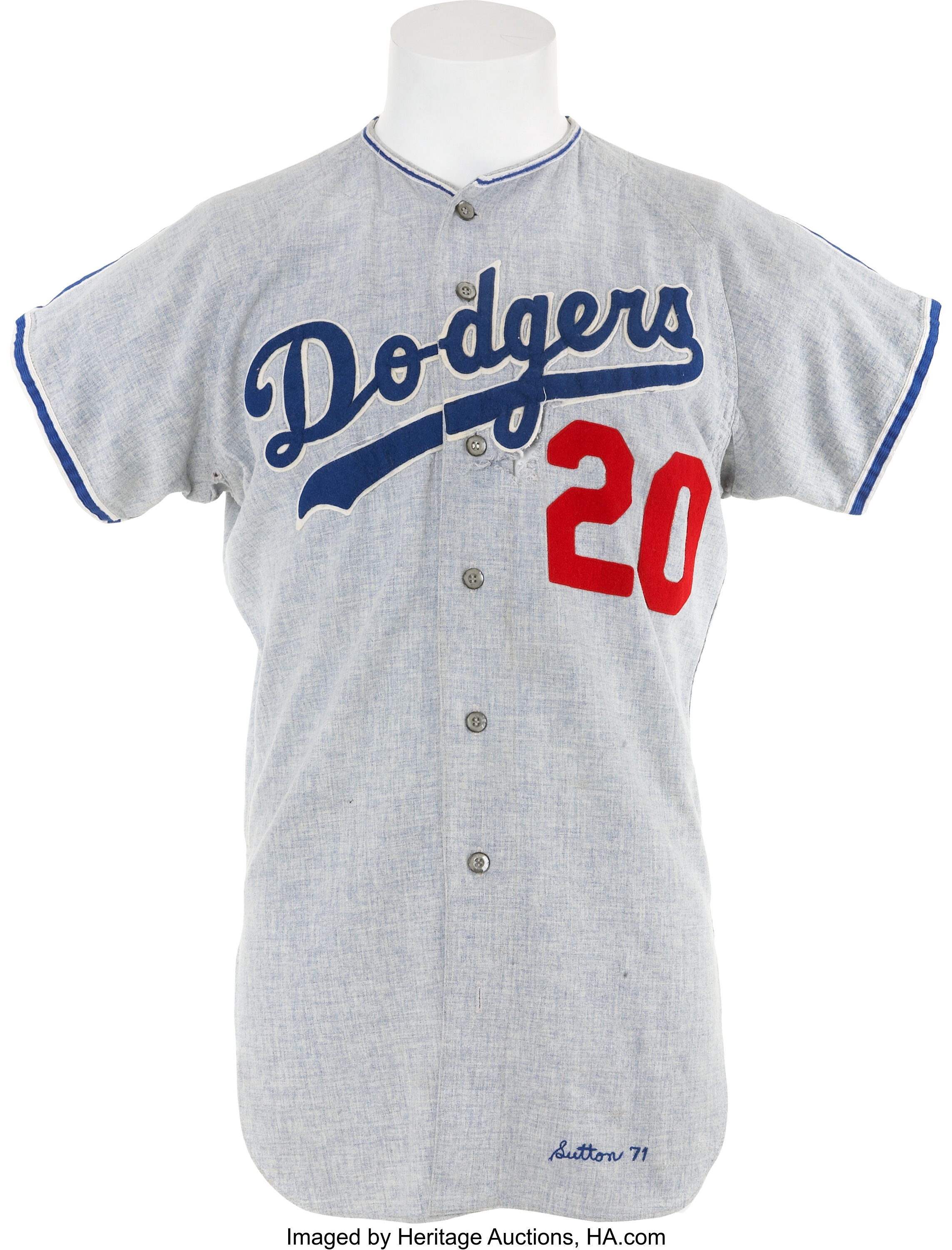 1971 Don Sutton Game Worn Jersey.... Baseball Collectibles Uniforms ...