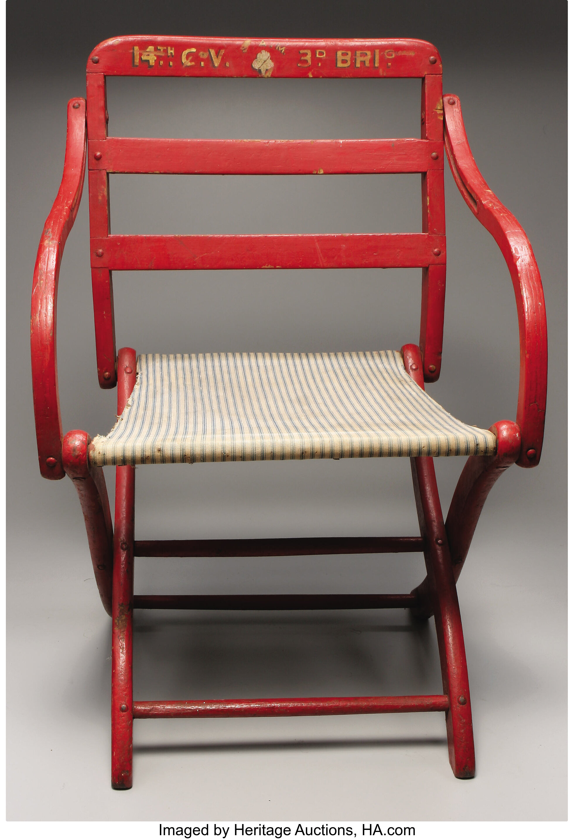 Civil War Camp Chair From Captain, Later Lieutenant Colonel, Samuel ...