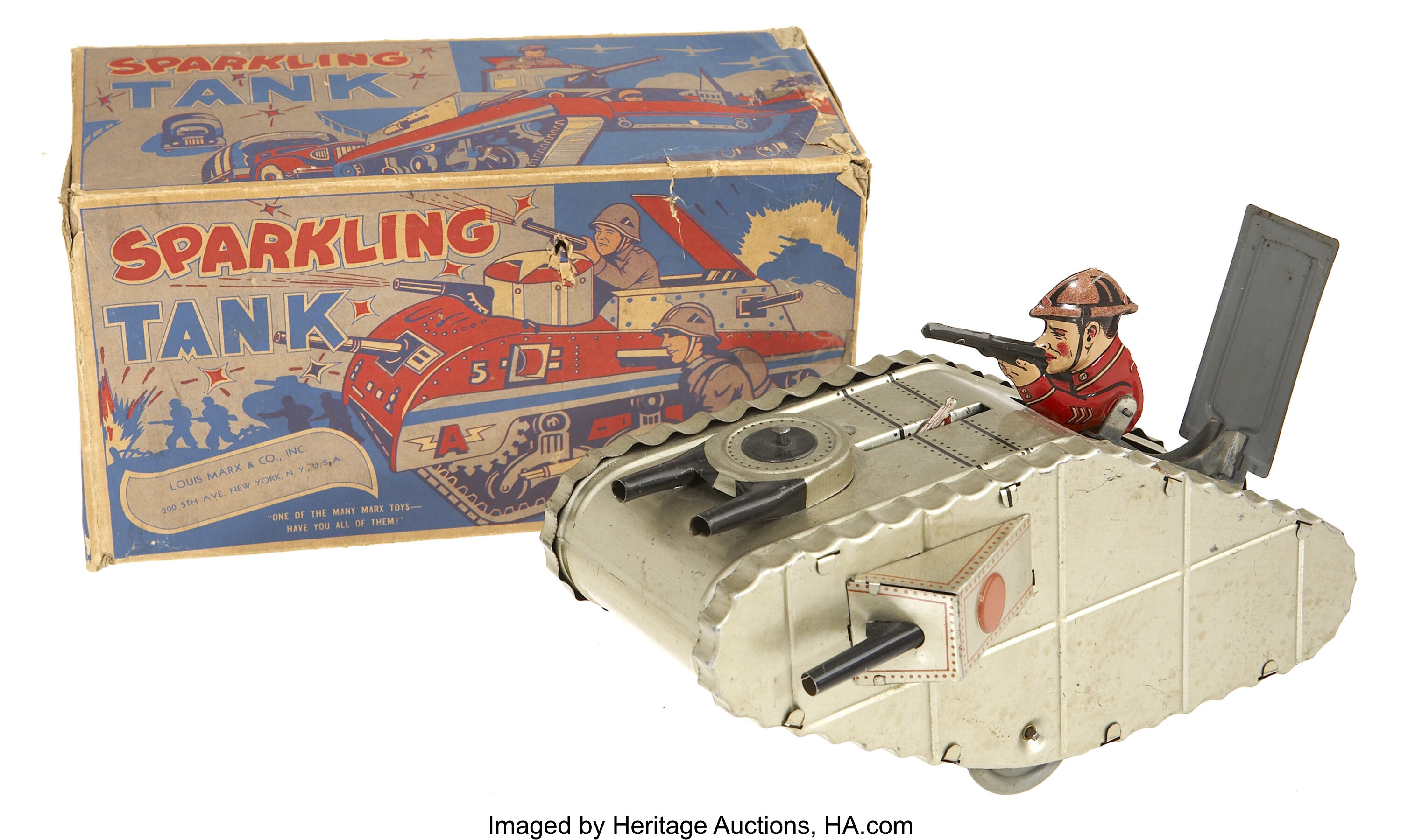 Marx Windup Tin WWI Tank Toy.... (Total: 2 Items) Antiques Toys | Lot ...