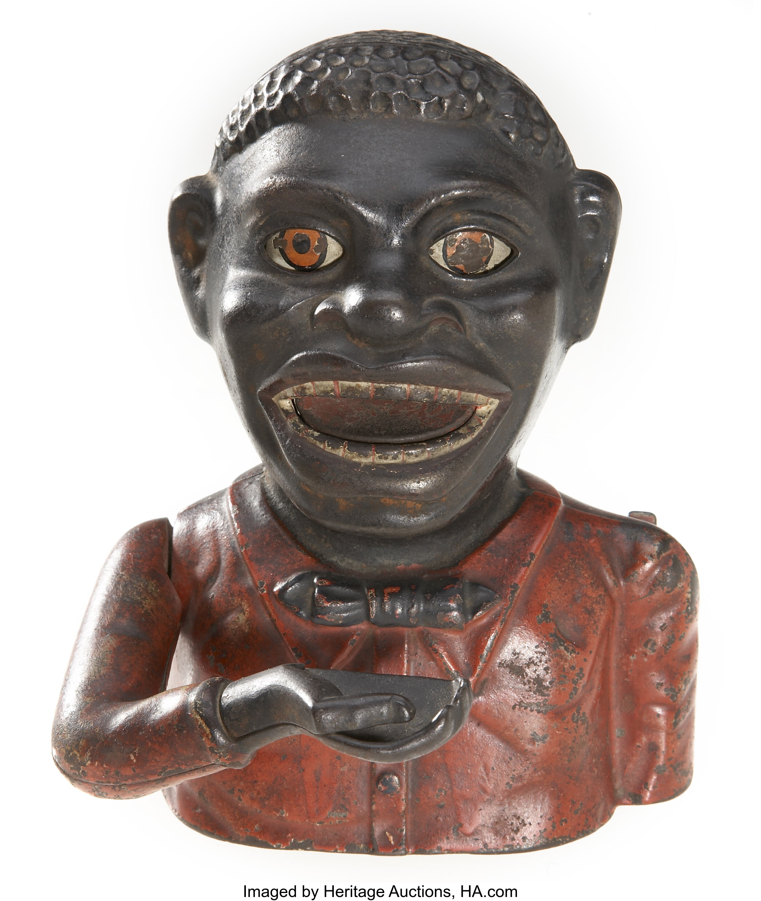 Stevens Jolly Black Man Mechanical Bank.... Antiques Toys | Lot #48388 ...