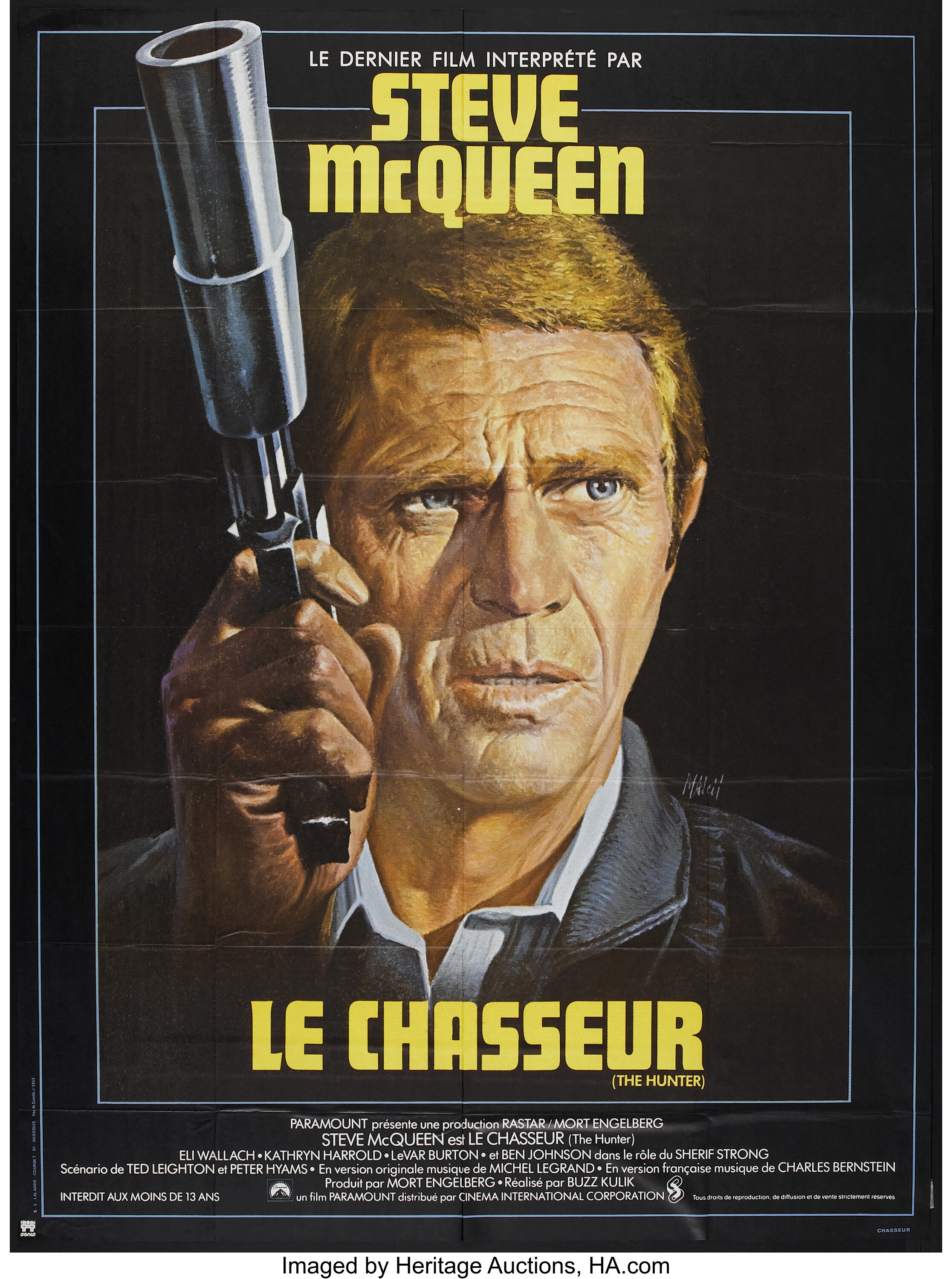 The Hunter (Paramount, 1980). French Grande (46" X 63"). Action.. | Lot ...