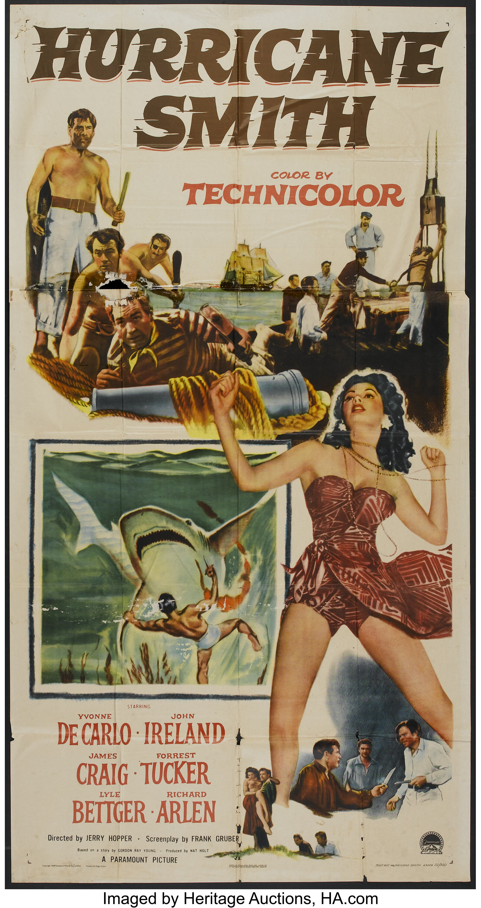 Hurricane Smith (Paramount, 1952). Three Sheet (41" X 81"). | Lot ...
