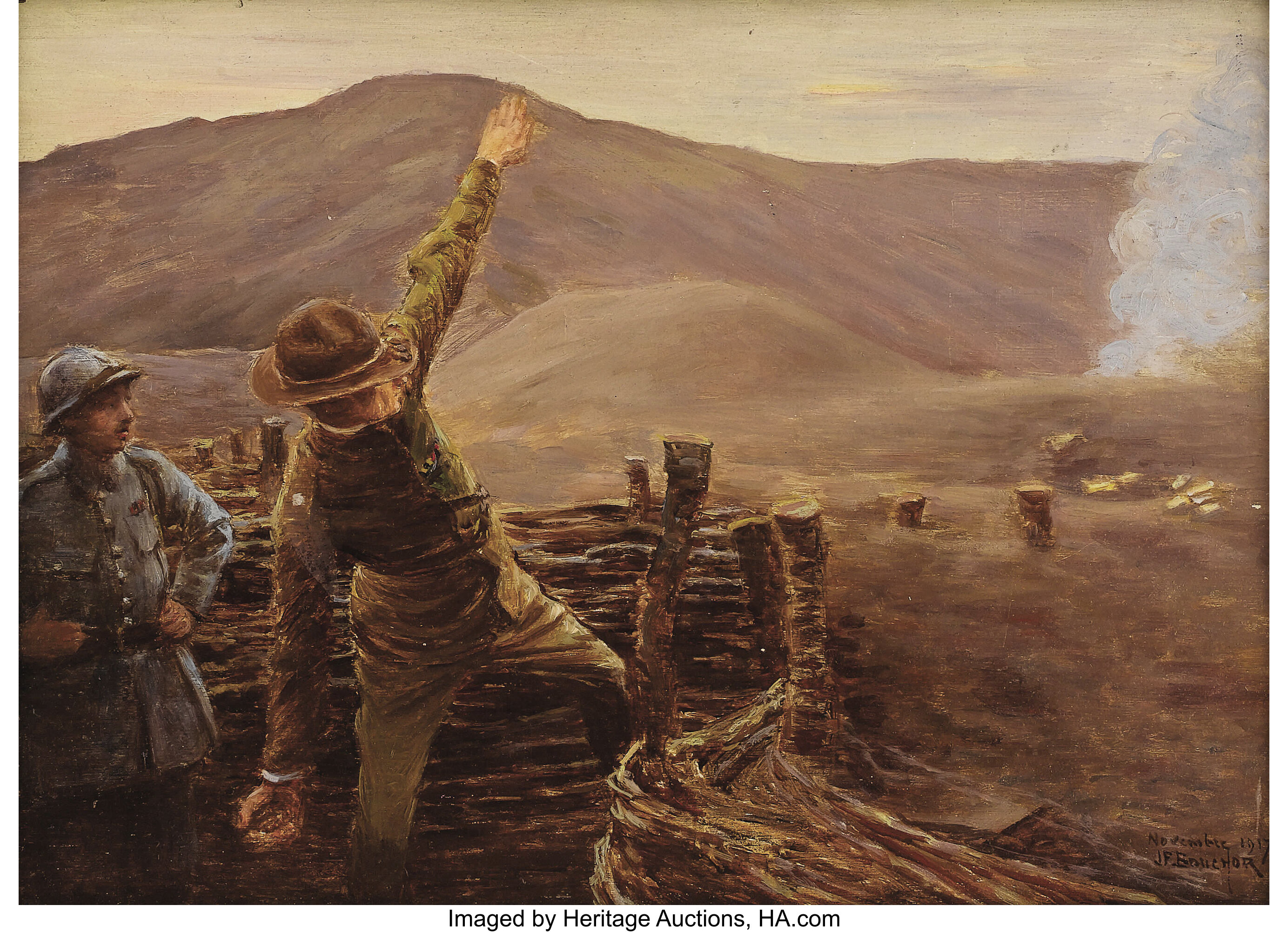 JOSEPH FELIX BOUCHER (French, 1853-1937). Launching an Attack, | Lot ...