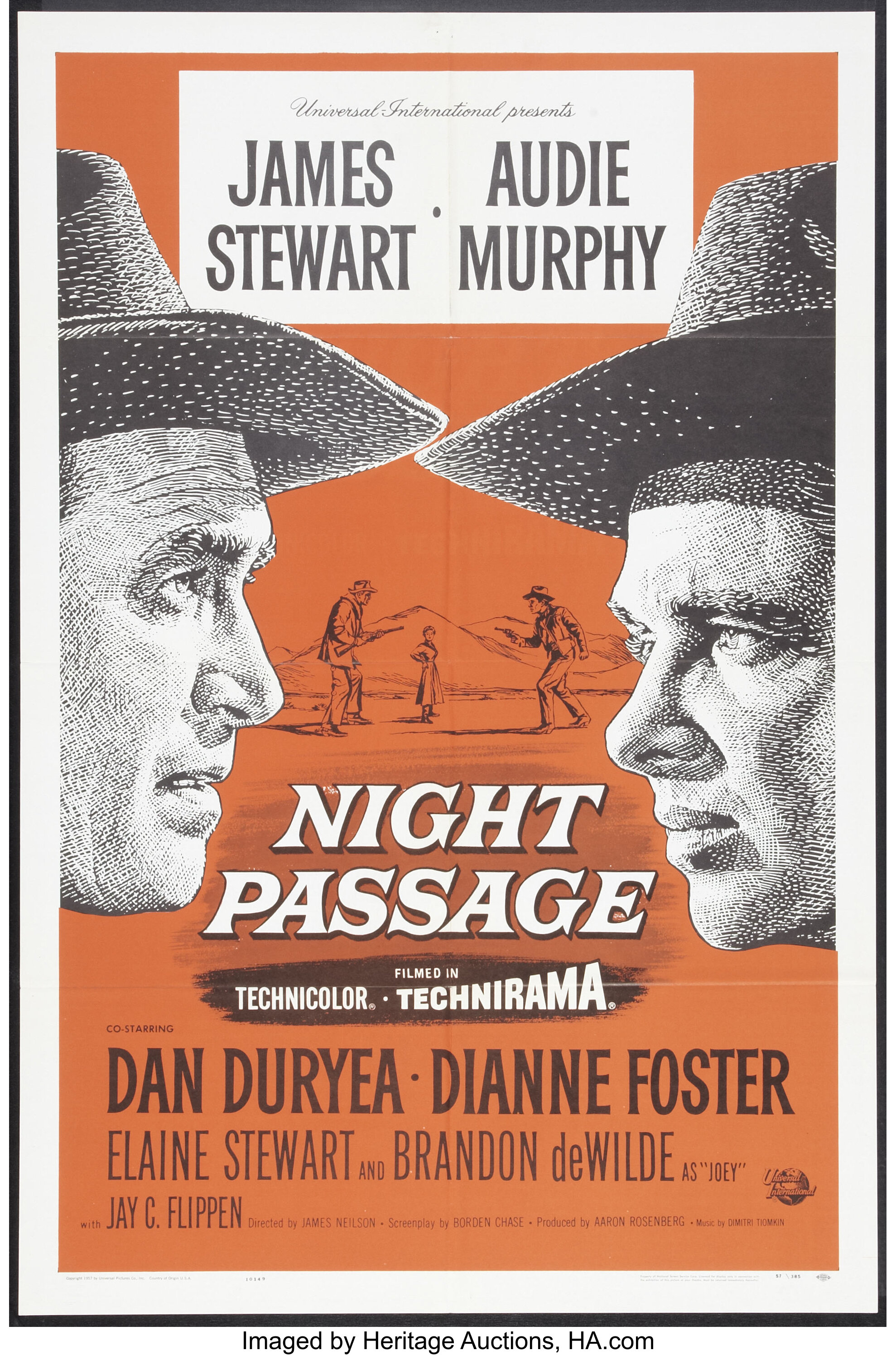 Night Passage (Universal, 1957). One Sheet and Promotional Fold-Out ...